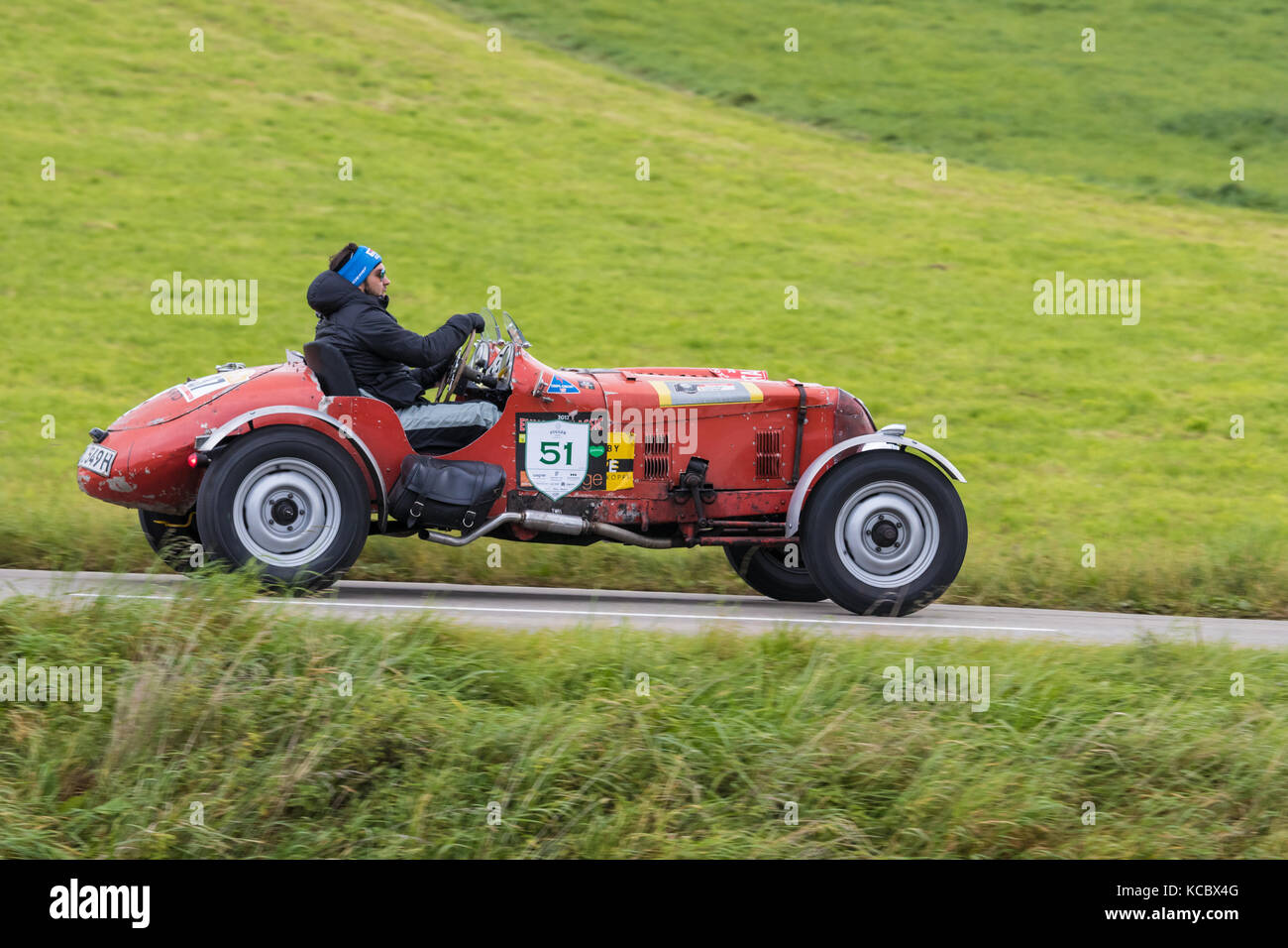Augsburg, Germany - October 1, 2017: 1949 Allard M-Type oldtimer car at ...