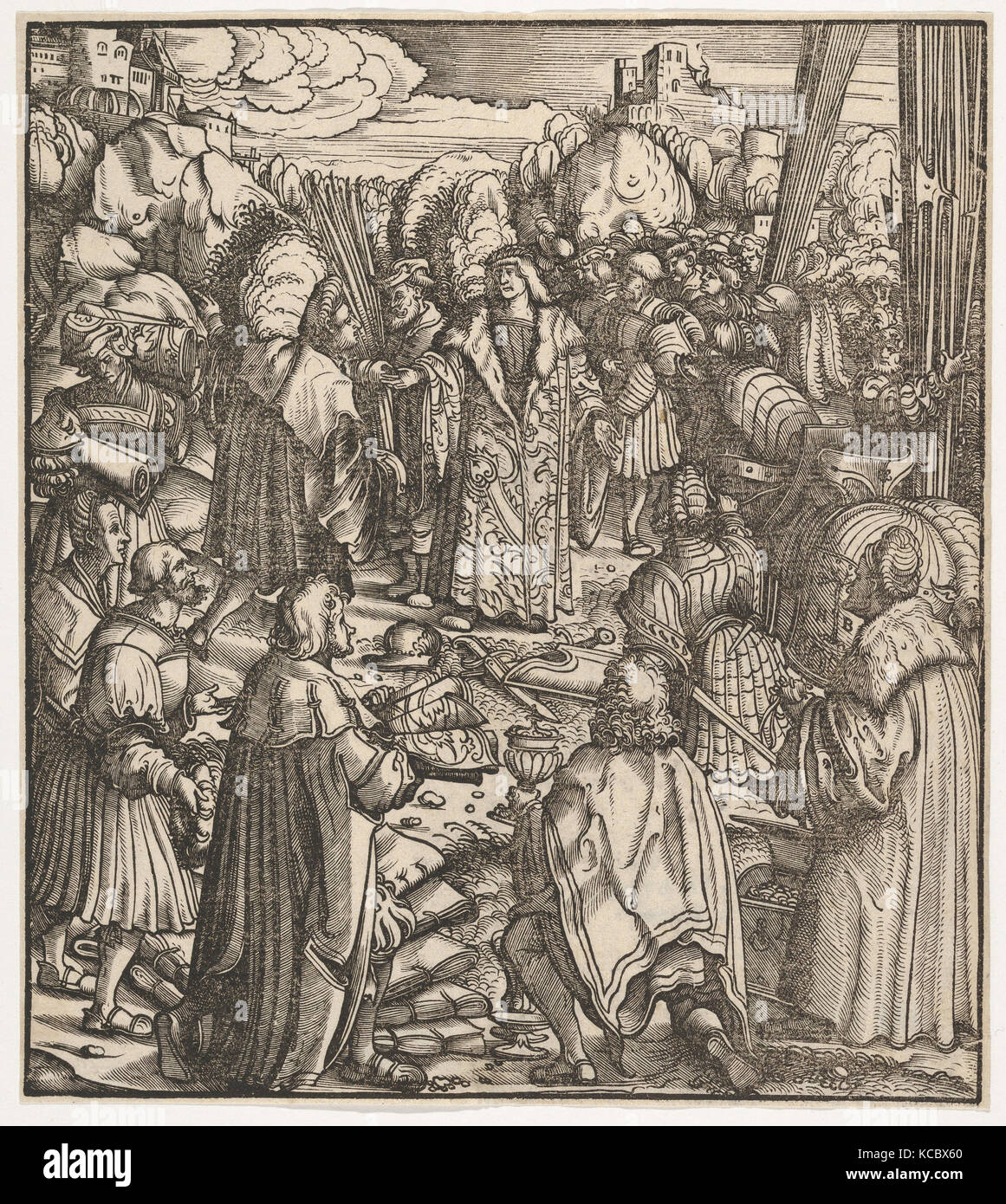 The Young Prince Standing Between His Secretaries, from Der Weisskunig ...