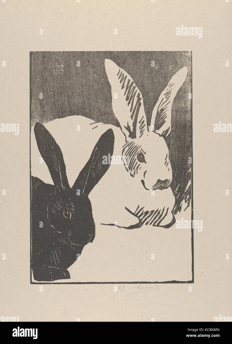 Rabbits (Les Lapins), Henri-Charles Guérard, April–June, 1893 Stock ...
