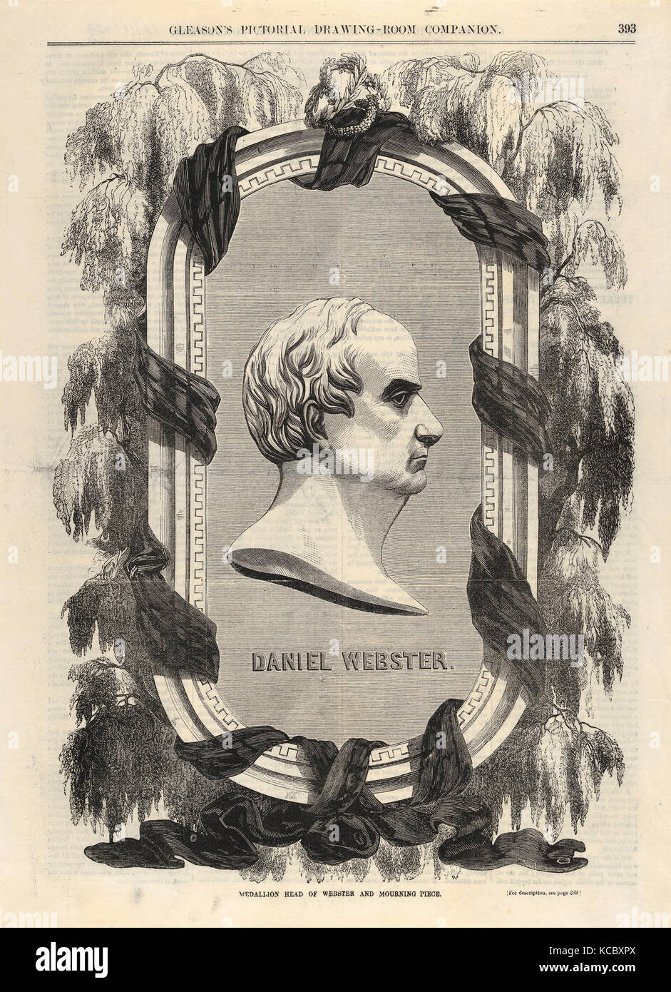 Mourning Portrait of Daniel Webster (from Gleason's Pictorial Drawing ...