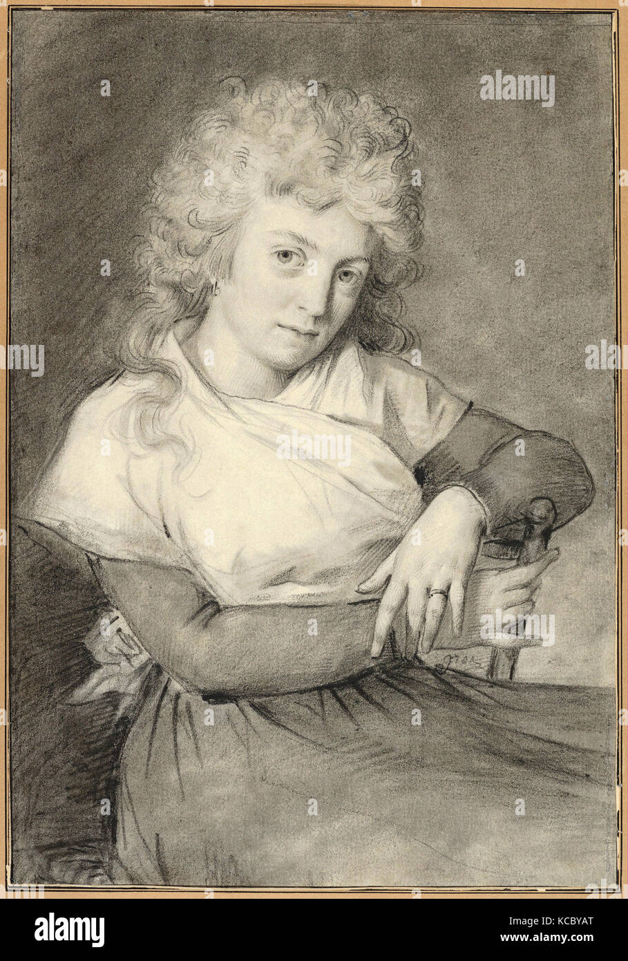 Drawings and Prints, Drawing, Portrait of a Woman, Artist, baron ...