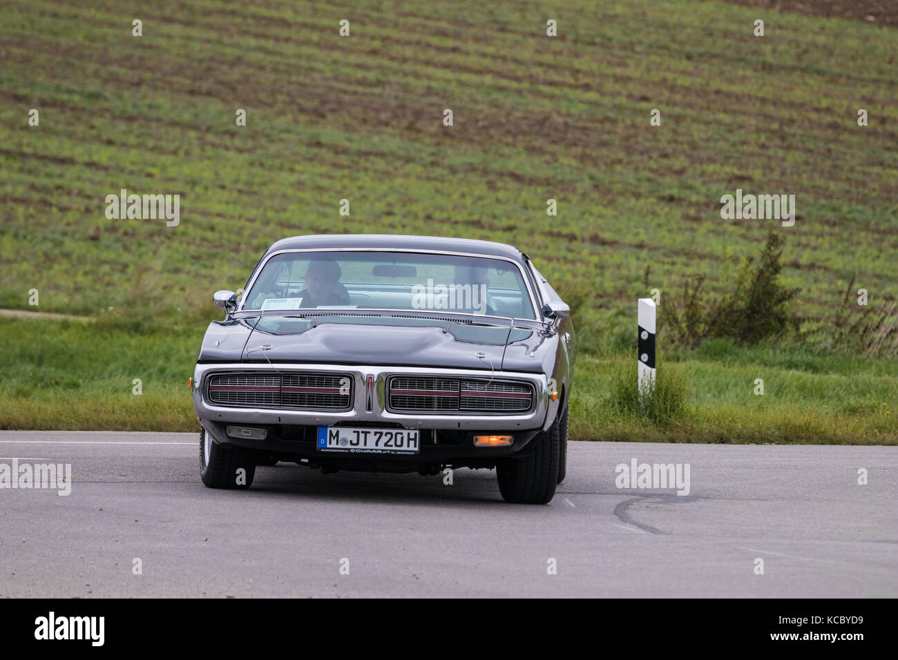 Augsburg, Germany - October 1, 2017: Dodge Charger oldtimer car at the ...