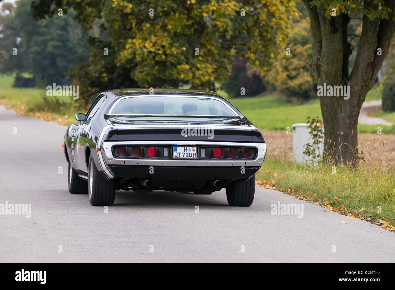 Augsburg, Germany - October 1, 2017: Dodge Charger oldtimer car at the ...