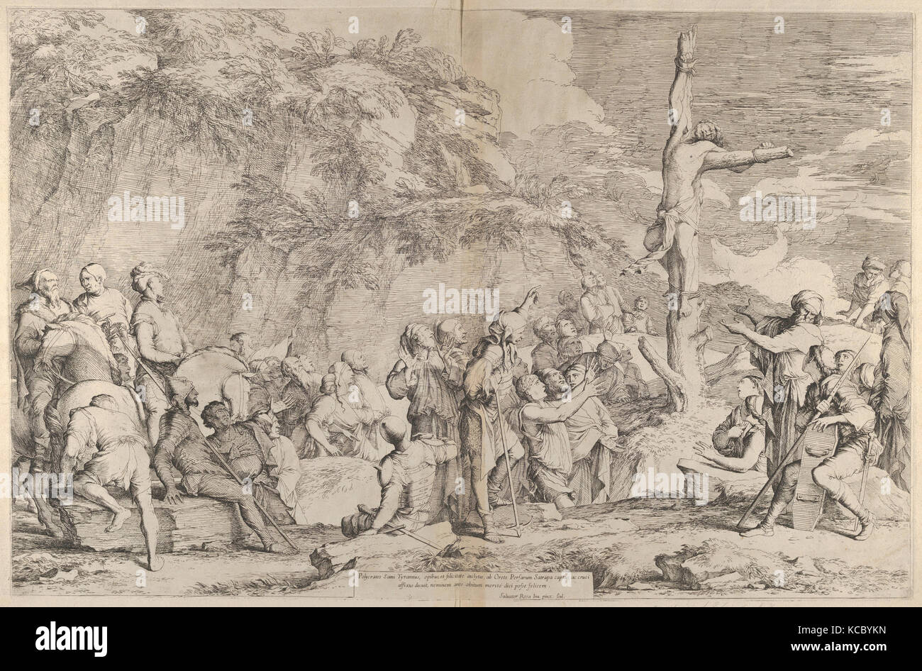 The crucifixion of Polycrates the tyrant after his capture by the ...