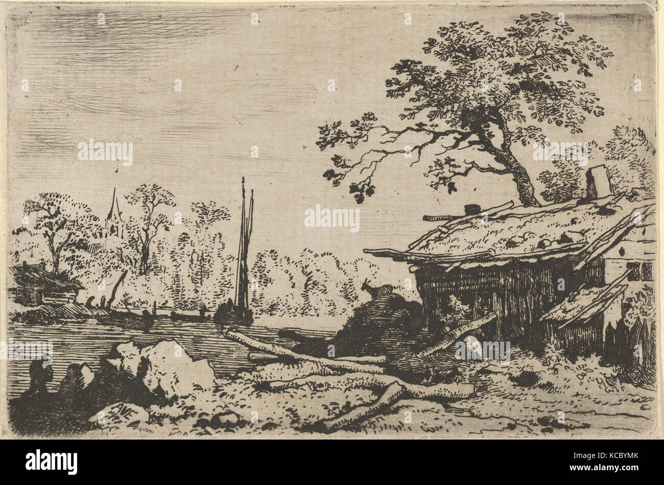 The Ruinous Hut, Engraving; second state of three, Sheet: 3 5/8 × 5 1/2 ...
