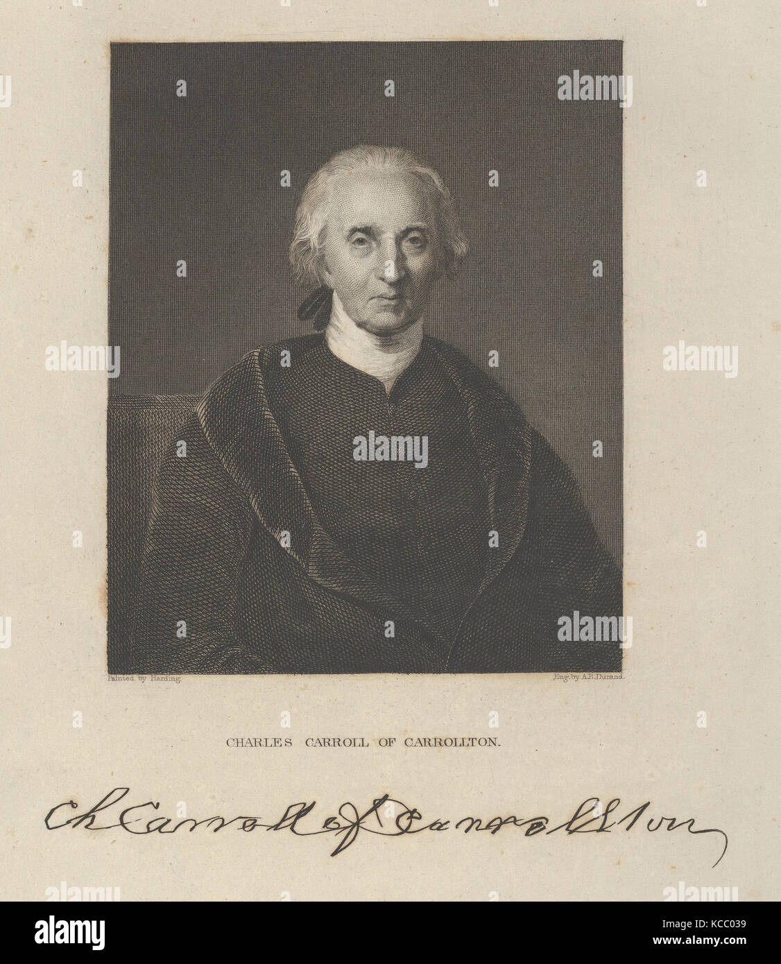 Charles Carroll of Carrollton, Asher Brown Durand, 1835 Stock Photo - Alamy