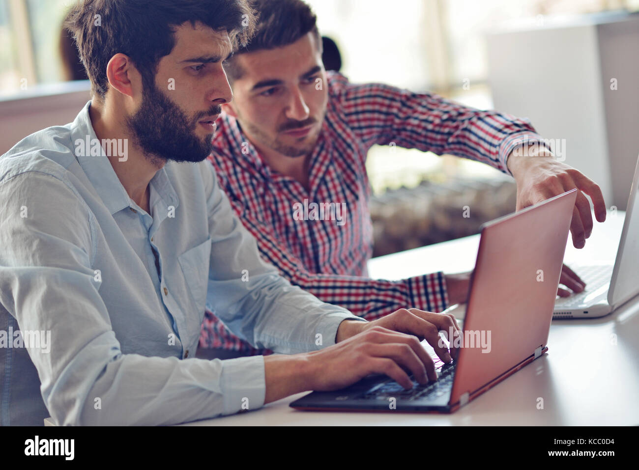 startup business people group working everyday job at modern office ...