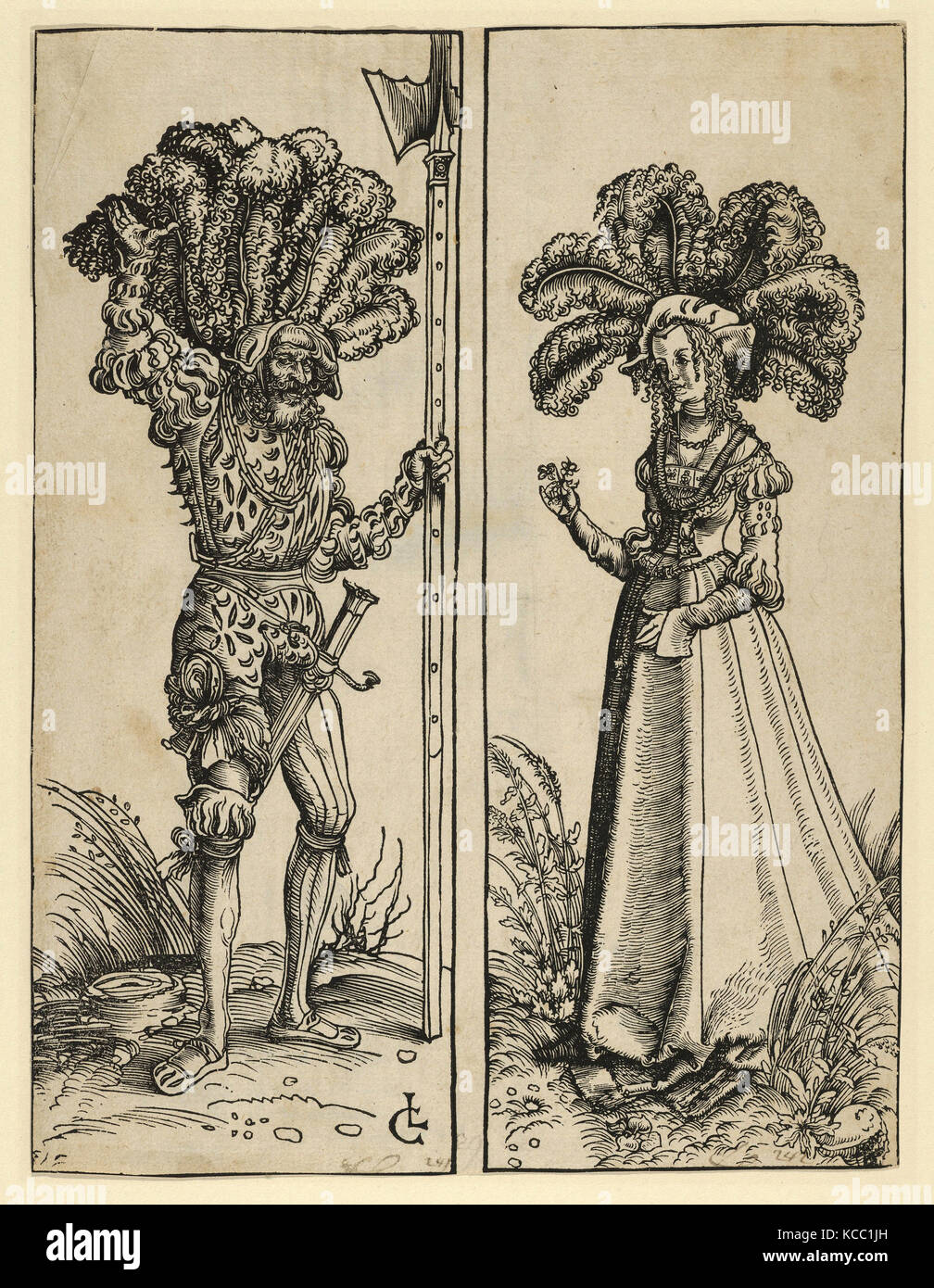 Drawings and Prints, Print, Footsoldier with Halberd, Artist, Lucas ...