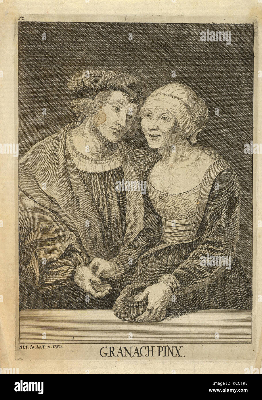 Drawings and Prints, Print, An Old Woman and a Young Man, Artist, After ...