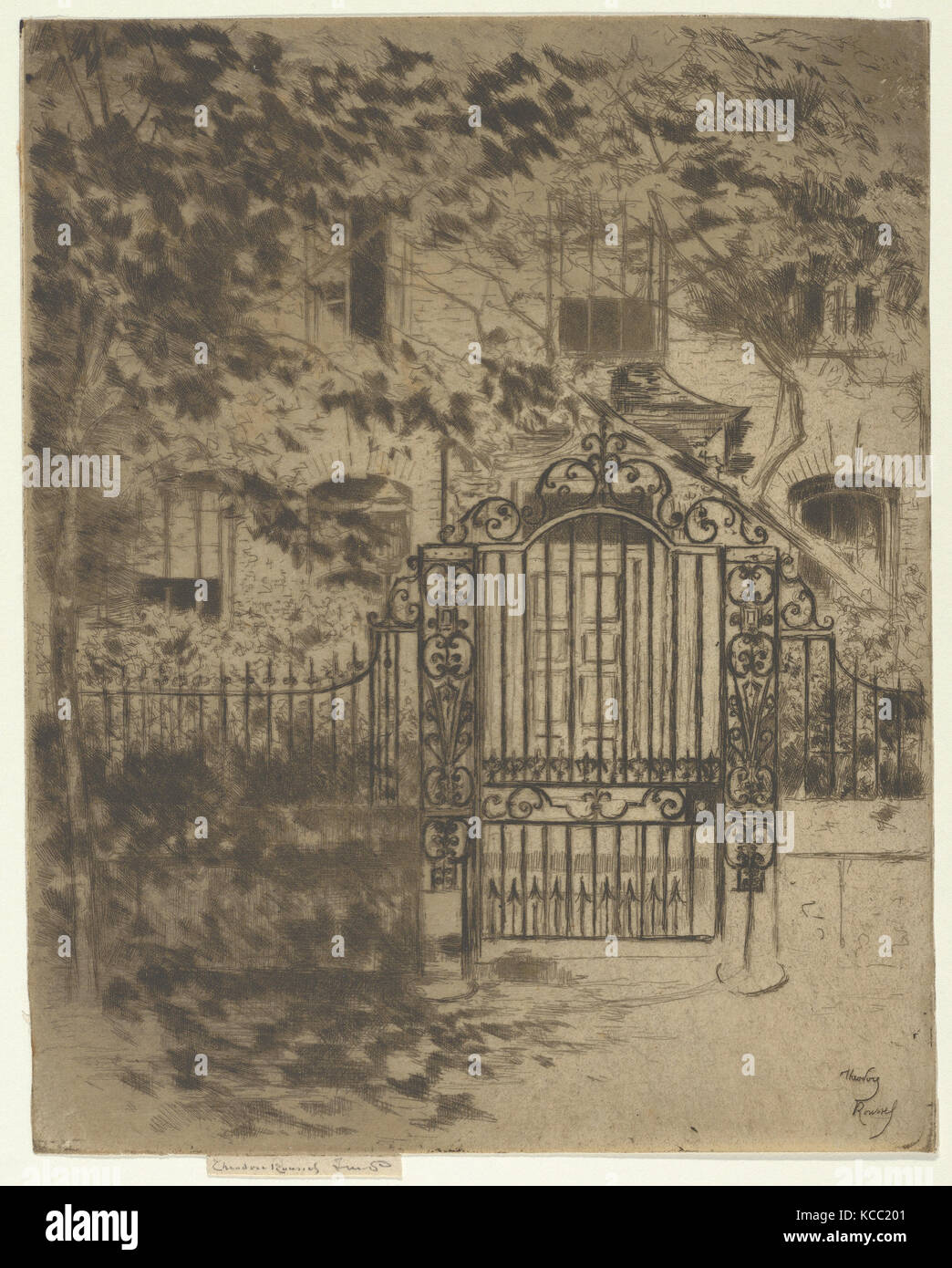 The Gate. Chelsea, 1889–90, Etching and drypoint; fourth state of four ...