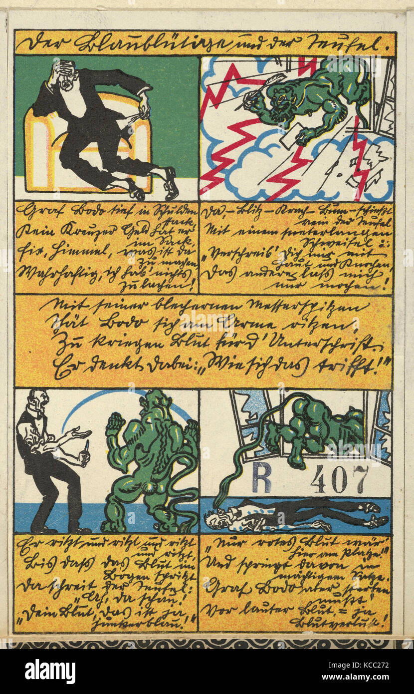 Drawings and Prints, Print, The Blue-Blooded Man and the Devil (Der ...