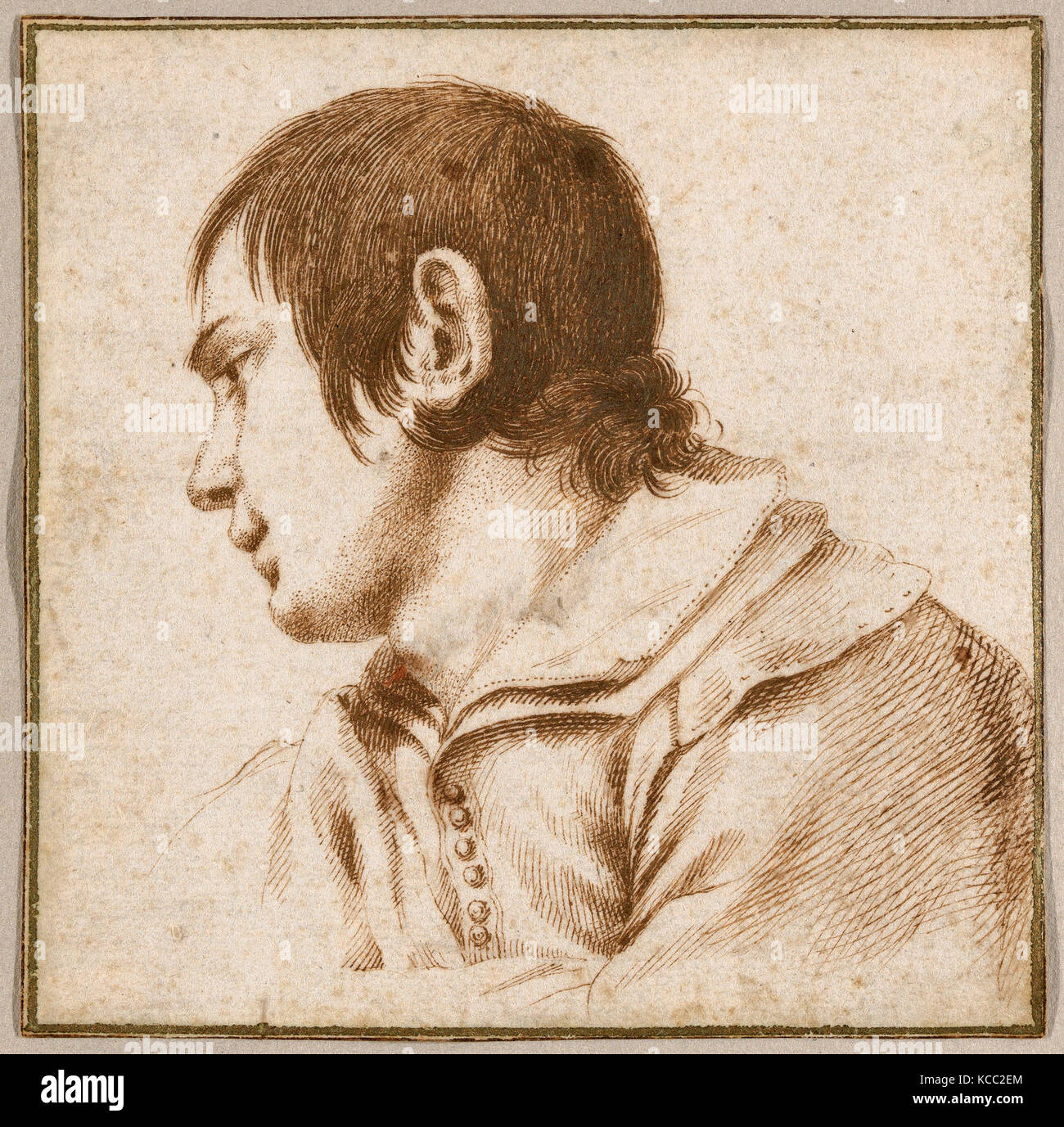 Drawings and Prints, Drawing, Young Boy in Bust-Length, Artist, Circle ...