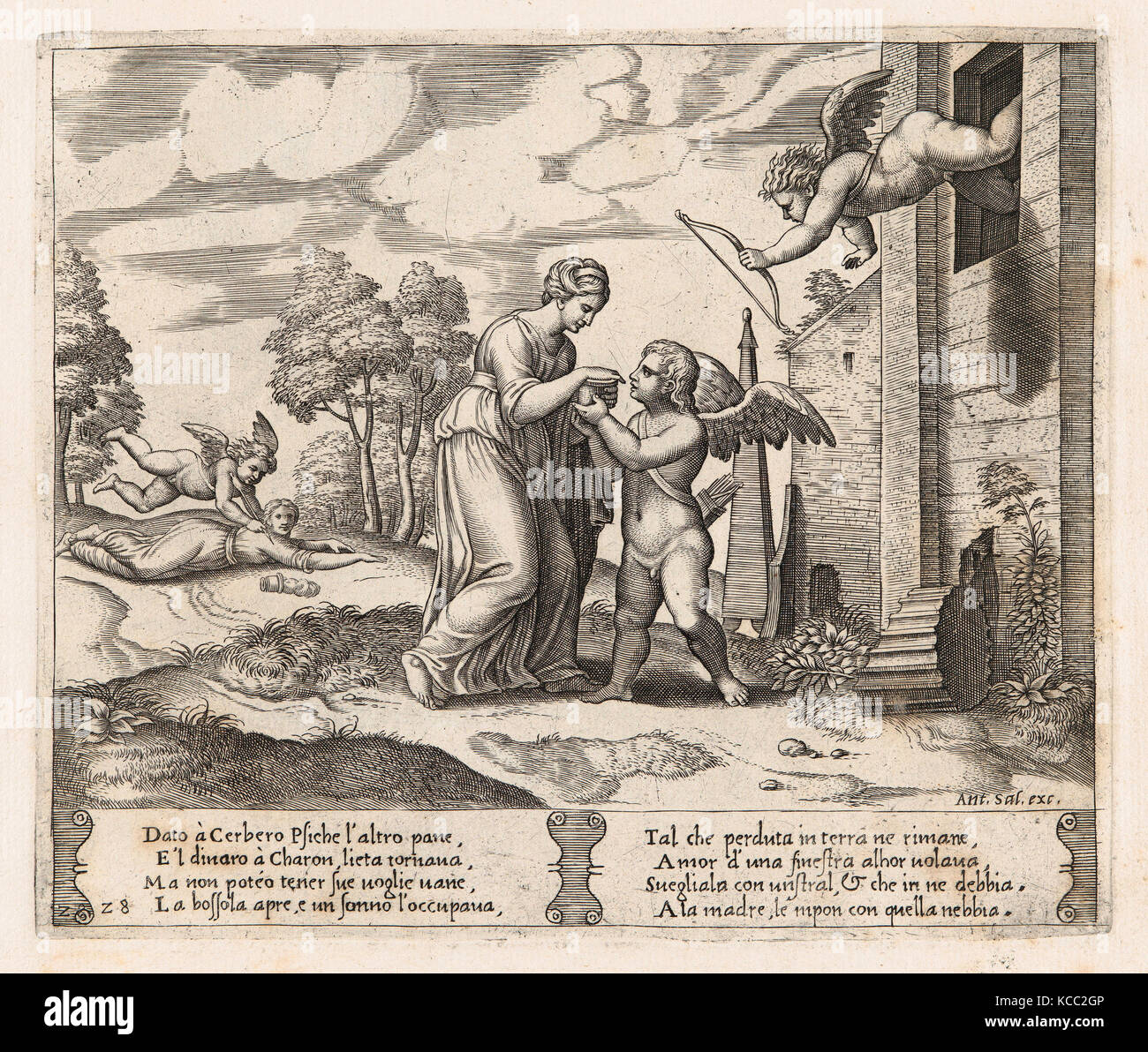 Drawings and Prints, Print, Plate 28: Psyche, wanting to appear more ...