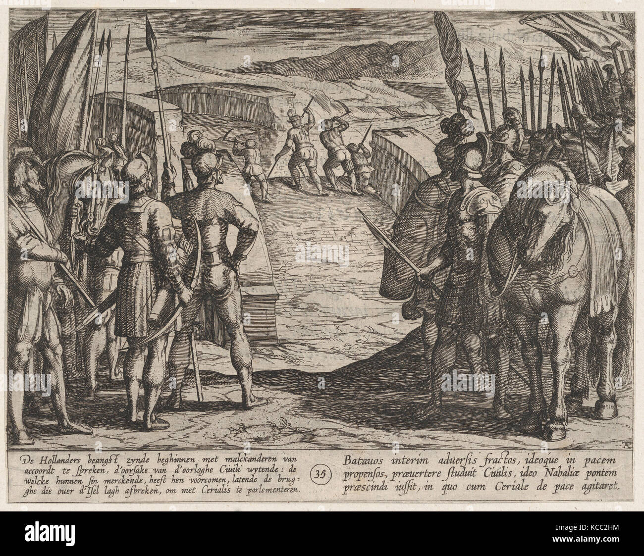Plate 35: The Batavians Become Afraid and Begin Peace Talks, from The ...