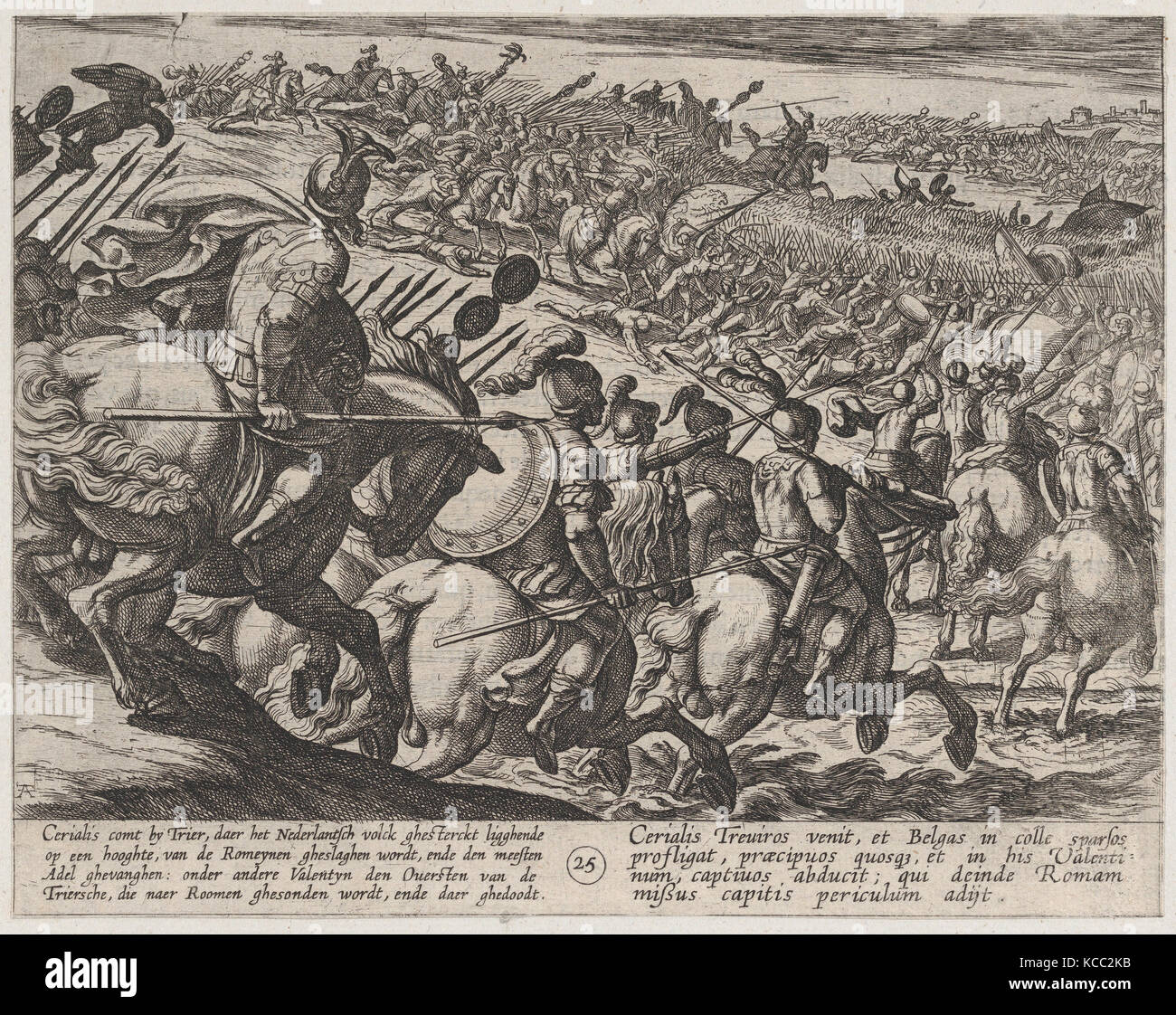 Plate 25: The Roman Commander Cerialis Attacks Near Trier, from The War ...