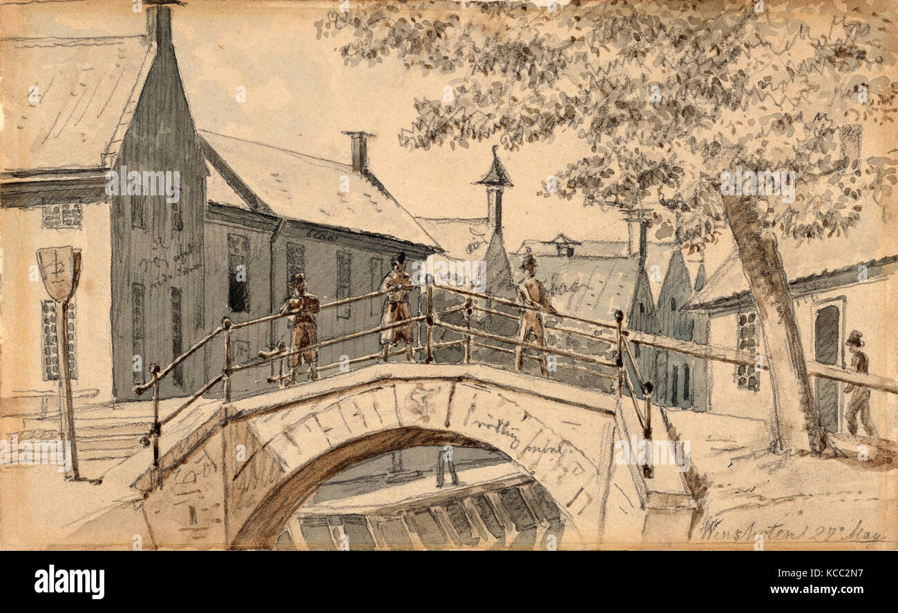 Drawings and Prints, Drawing, A Bridge over a Canal in Winschoten ...