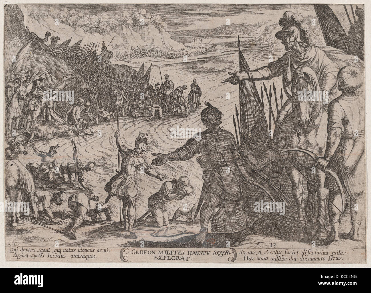 Plate 13: Gideon Choosing his Soldiers, from 'The Battles of the Old ...