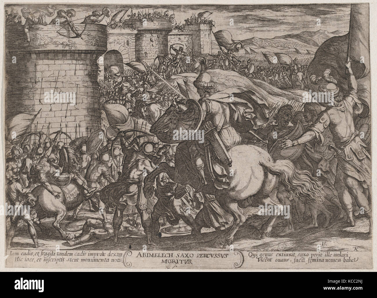Plate 15: The Death of Abimelech, from 'The Battles of the Old ...