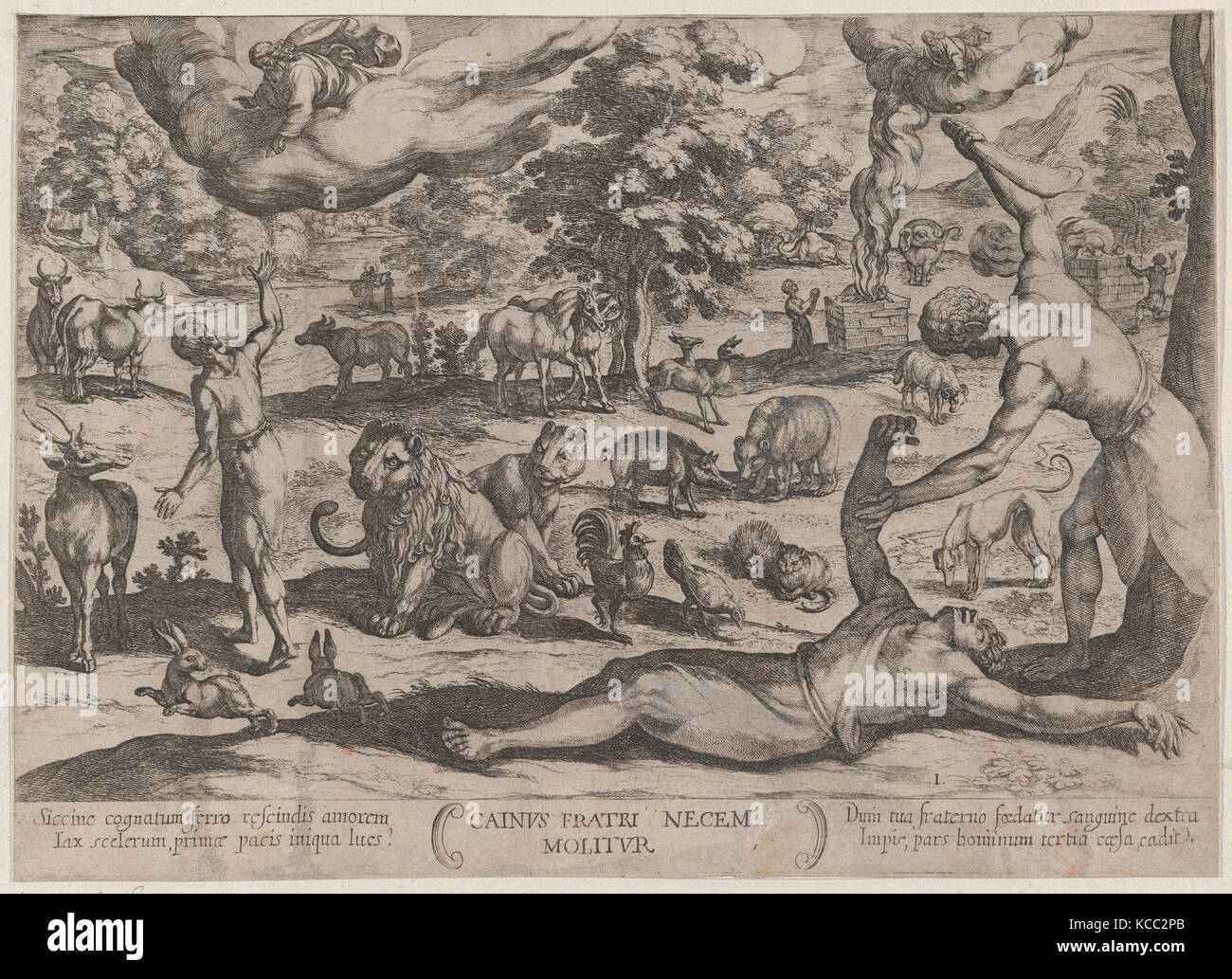 Plate 1: Cain Killing Abel, from 'The Battles of the Old Testament ...