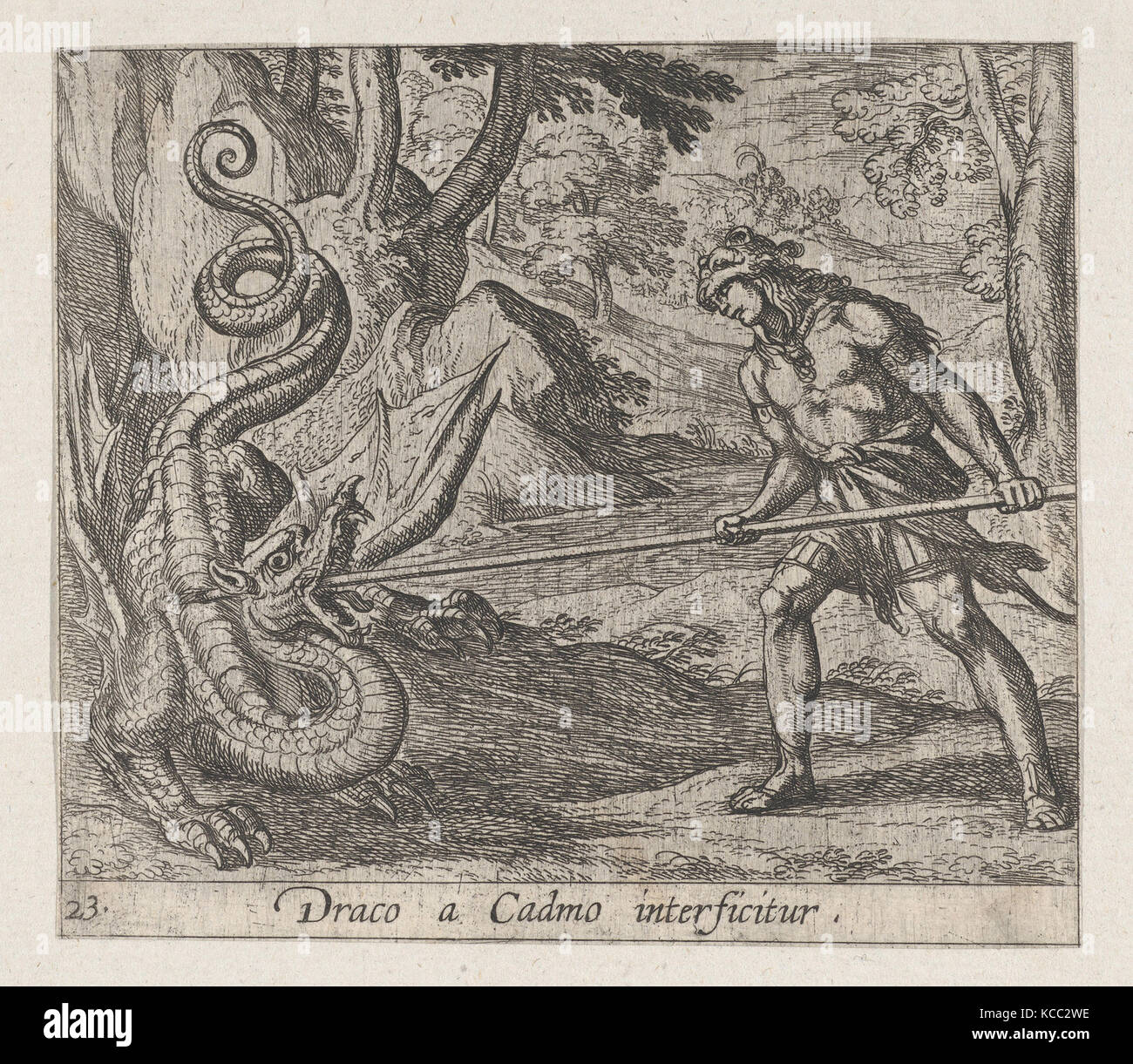 Plate 23: Cadmus Killing the Serpent (Draco a Cadmo interficitur), from ...