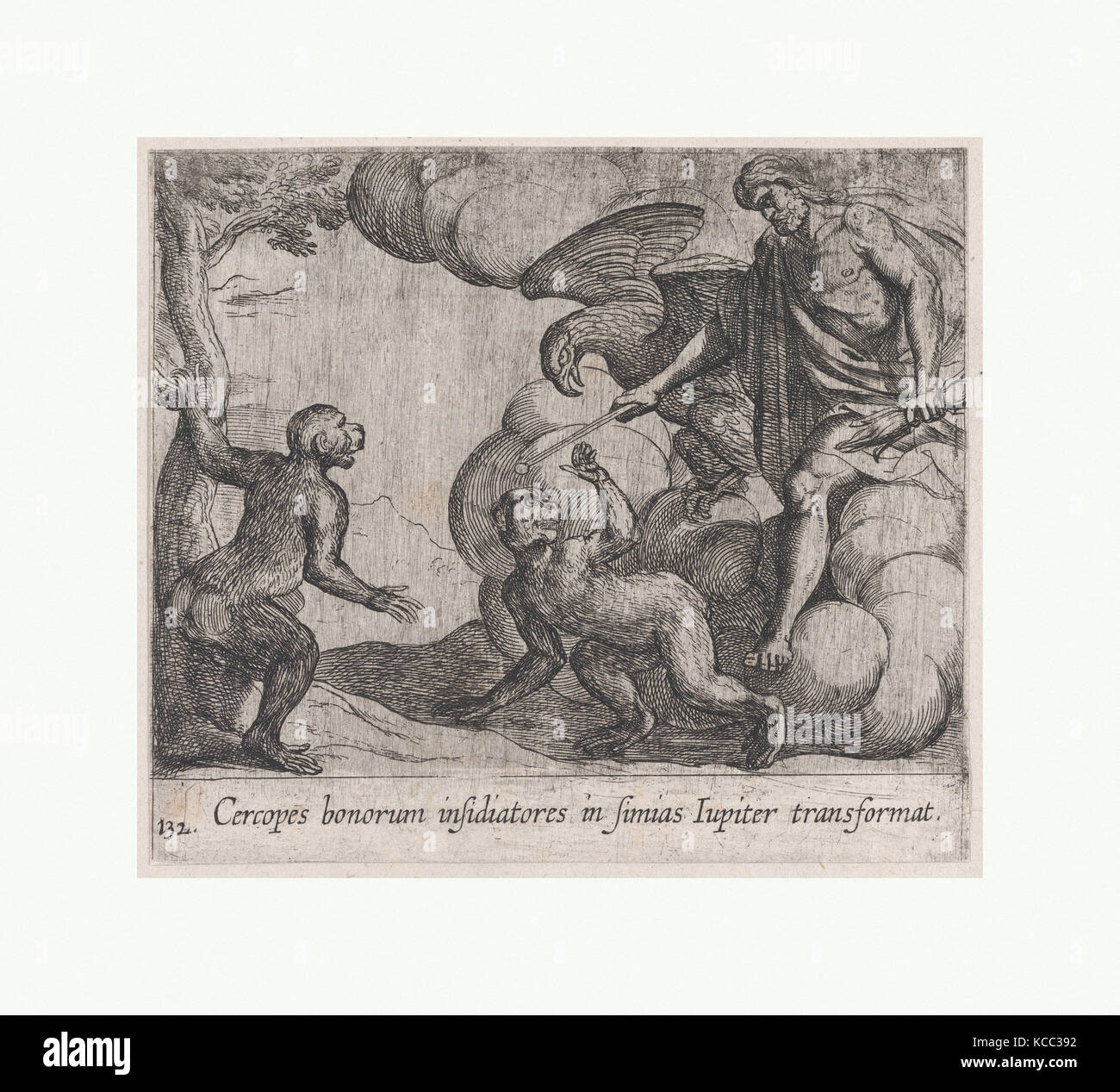 Plate 132: Jupiter Changing the Cercopians into Monkeys (Cercopes ...