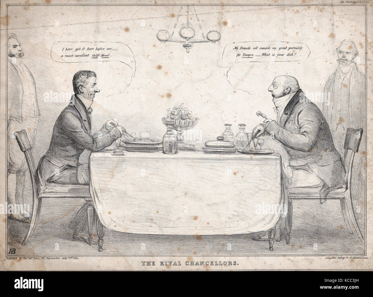 Drawings and Prints, Print, The Rival Chancellors, HB Sketches, No. 320 ...