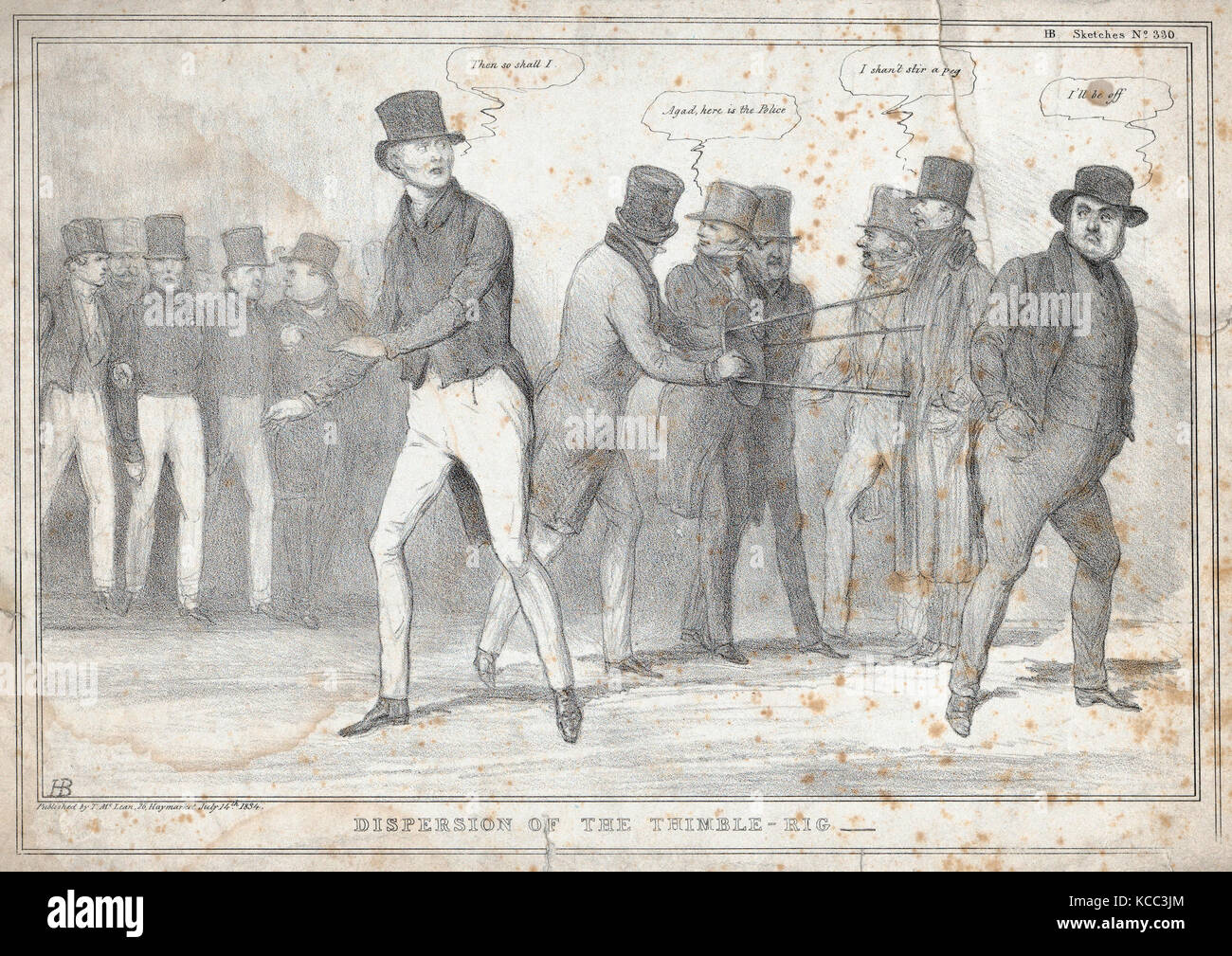 Drawings and Prints, Print, Dispersion of the Thimble Rig, HB Sketches ...