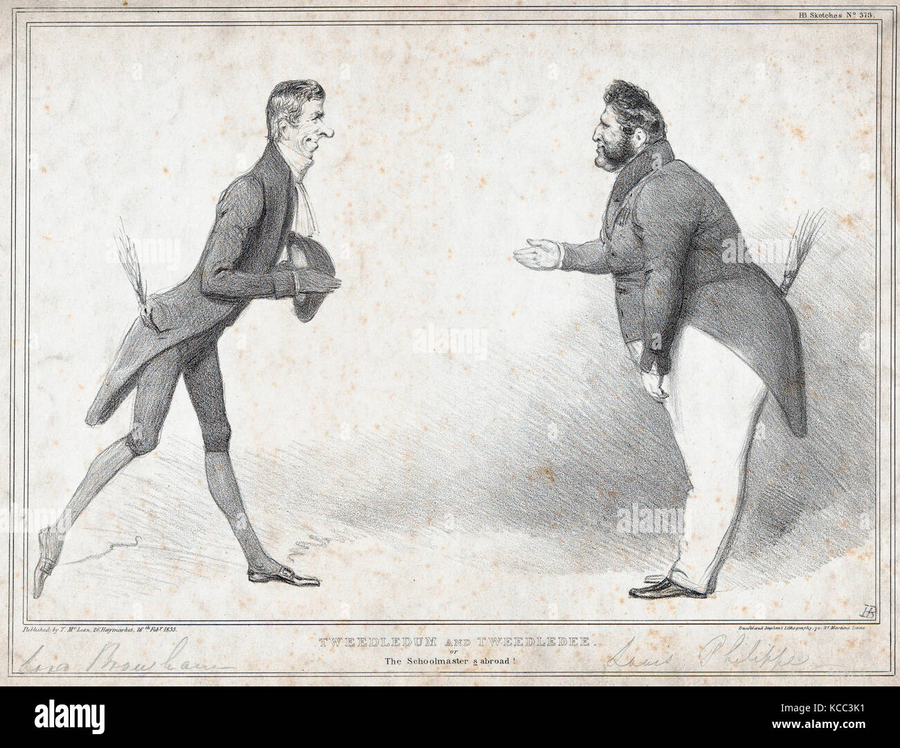 Drawings and Prints, Print, Tweedledum and Tweedledee, The Schoolmaster ...