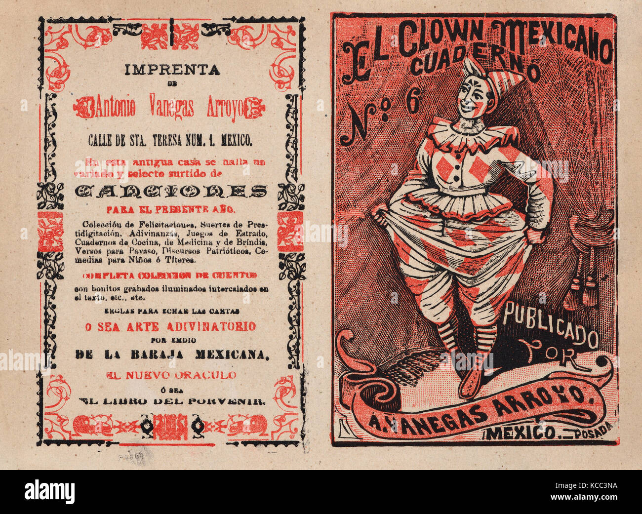 Cover for 'El Clown Mexicano: Cuaderno No. 6', a clown tugging at his ...