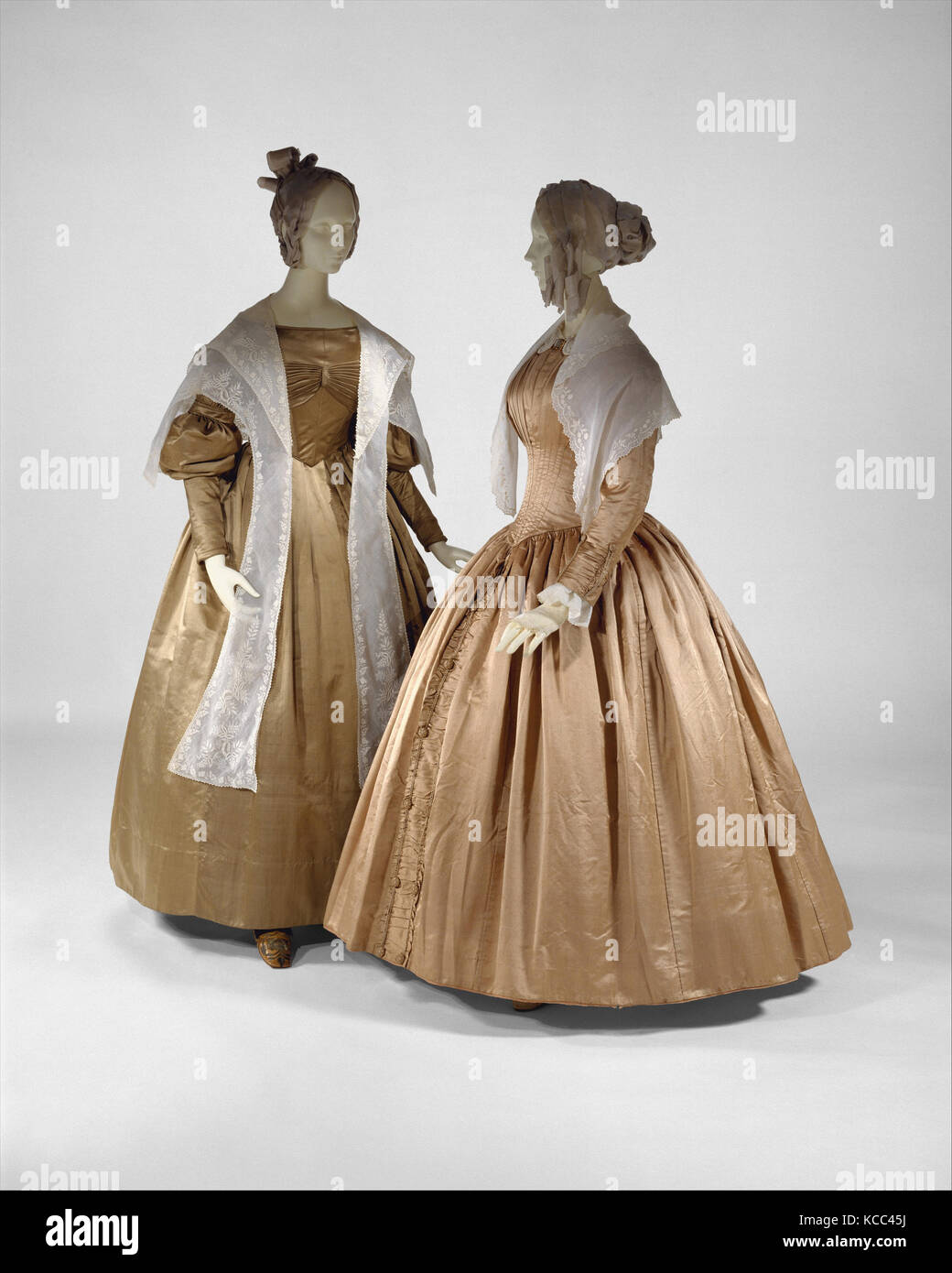 Dress, ca. 1842, British, silk Stock Photo - Alamy