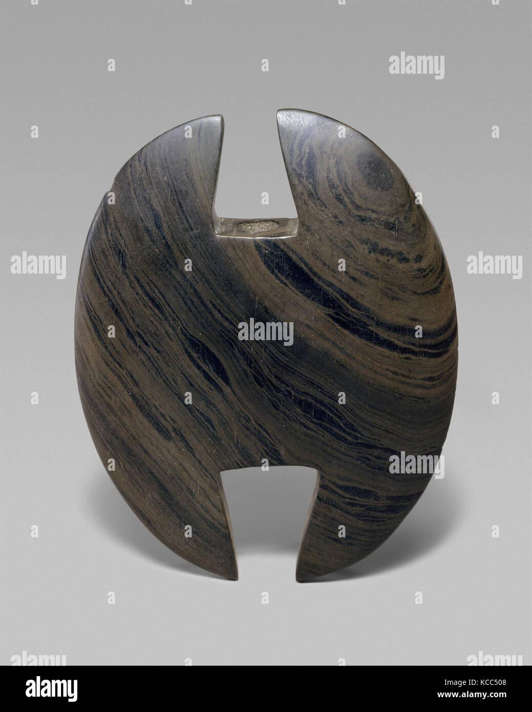 Bannerstone, 3000–2000 B.C., United States, Michigan, Archaic, Banded ...