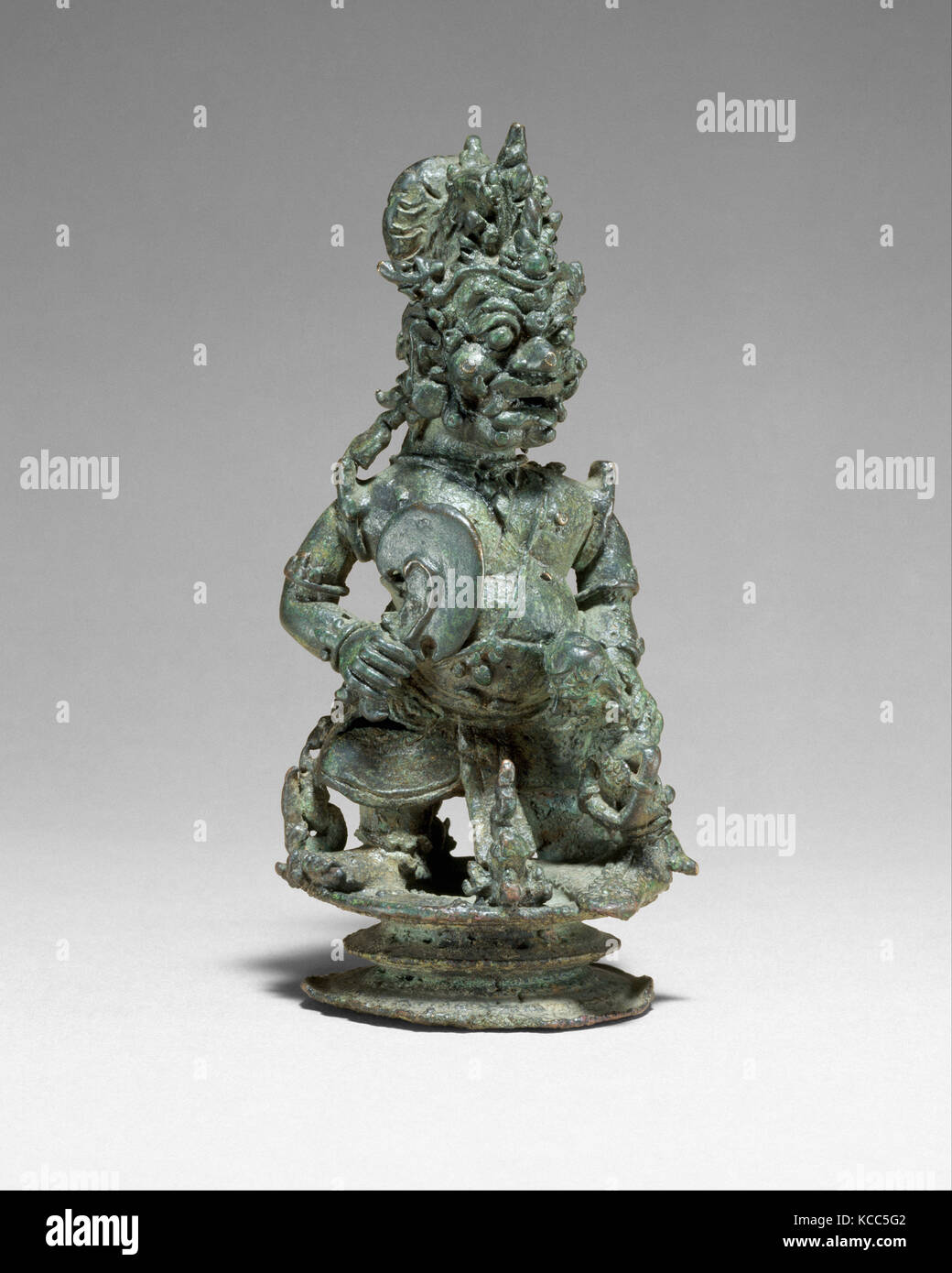 Top of a Bell in the Form of a Demon King or Guardian, ca. second half ...