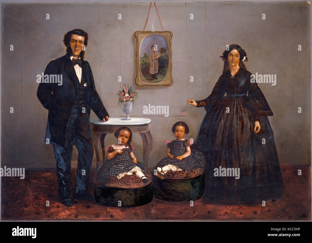 Family Portrait, ca. 1855, Salted paper prints with applied media ...