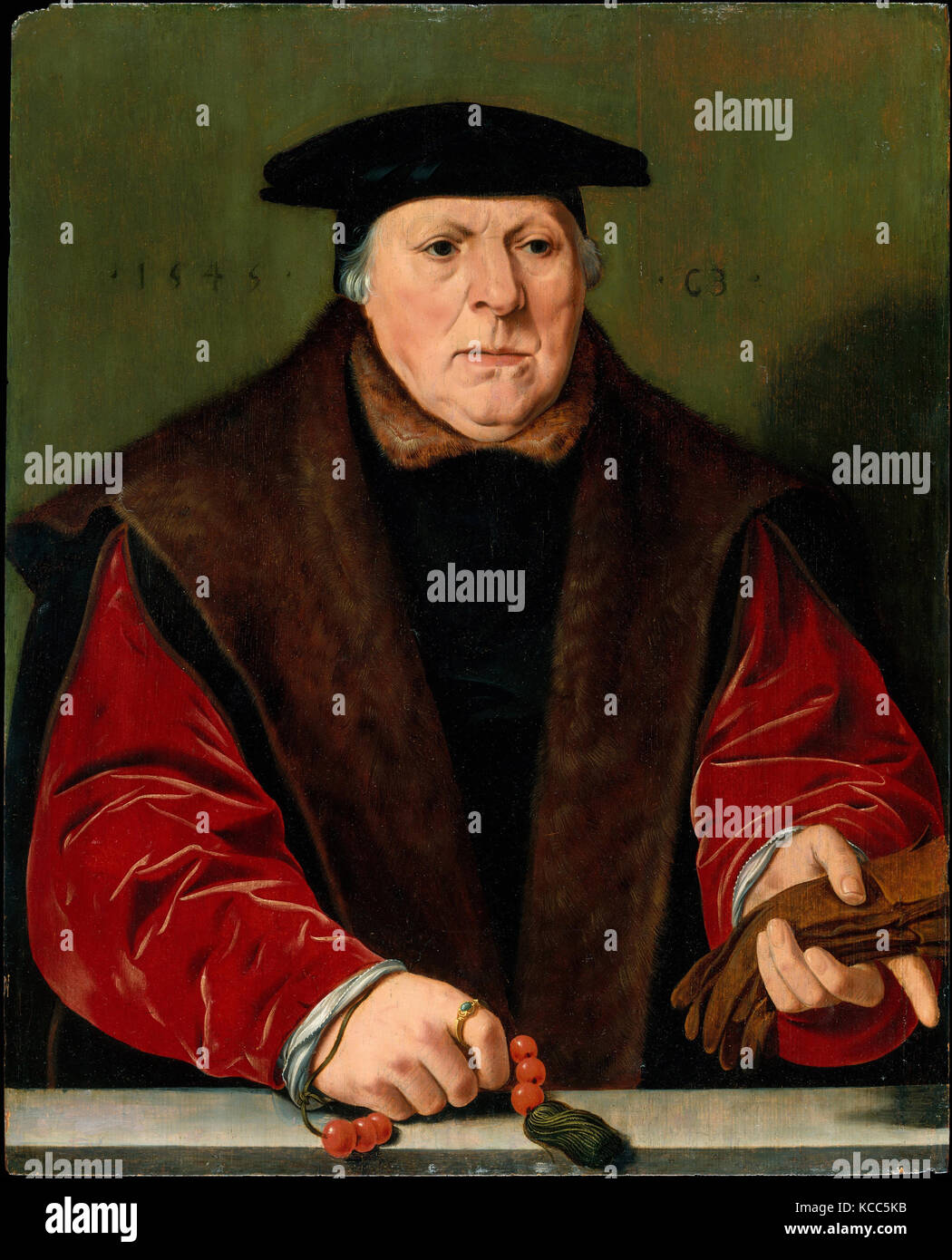 Portrait of a Man with a Rosary, Copy after Jan Cornelisz Vermeyen ... Portrait of a Man with a Rosary, Copy after Jan Cornelisz Vermeyen ...
