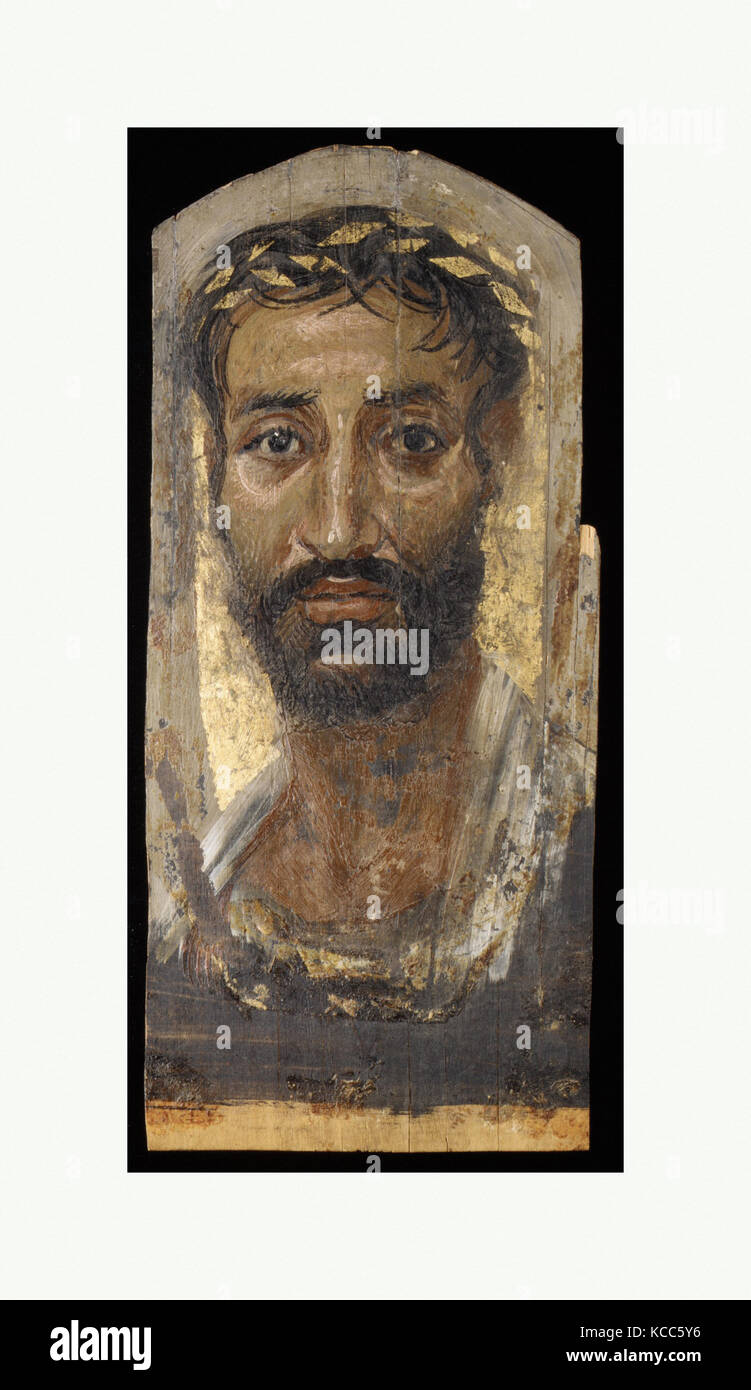 Portrait of a thin-faced man, Roman Period, A.D. 140–170, From Egypt ...
