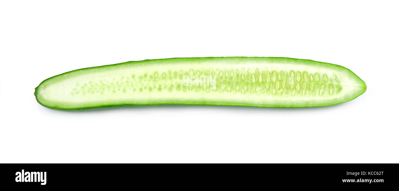 fresh cucumber with half slice isolated on white background, Cucumber ...