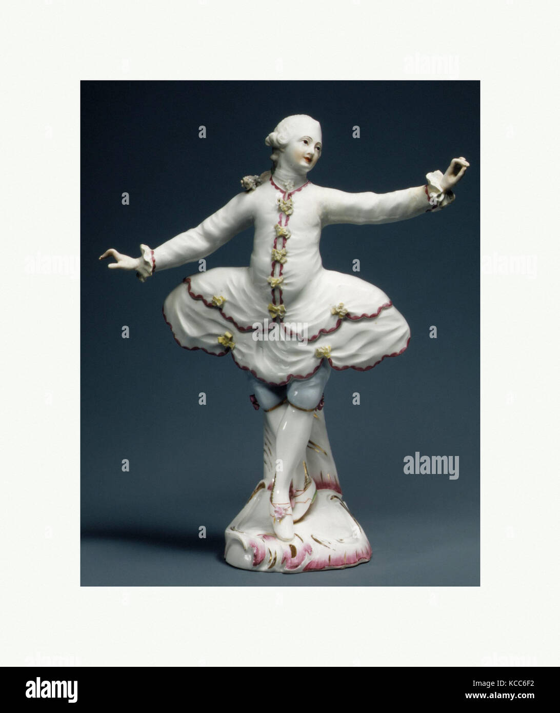 Dancer (one of a pair), ca. 1758, German, Höchst, Hard-paste porcelain ...