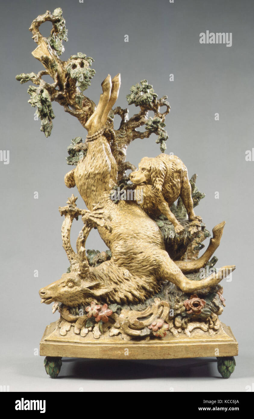 Dead stag and a hound, Attributed to Ferdinand Tietz, mid-18th century ...