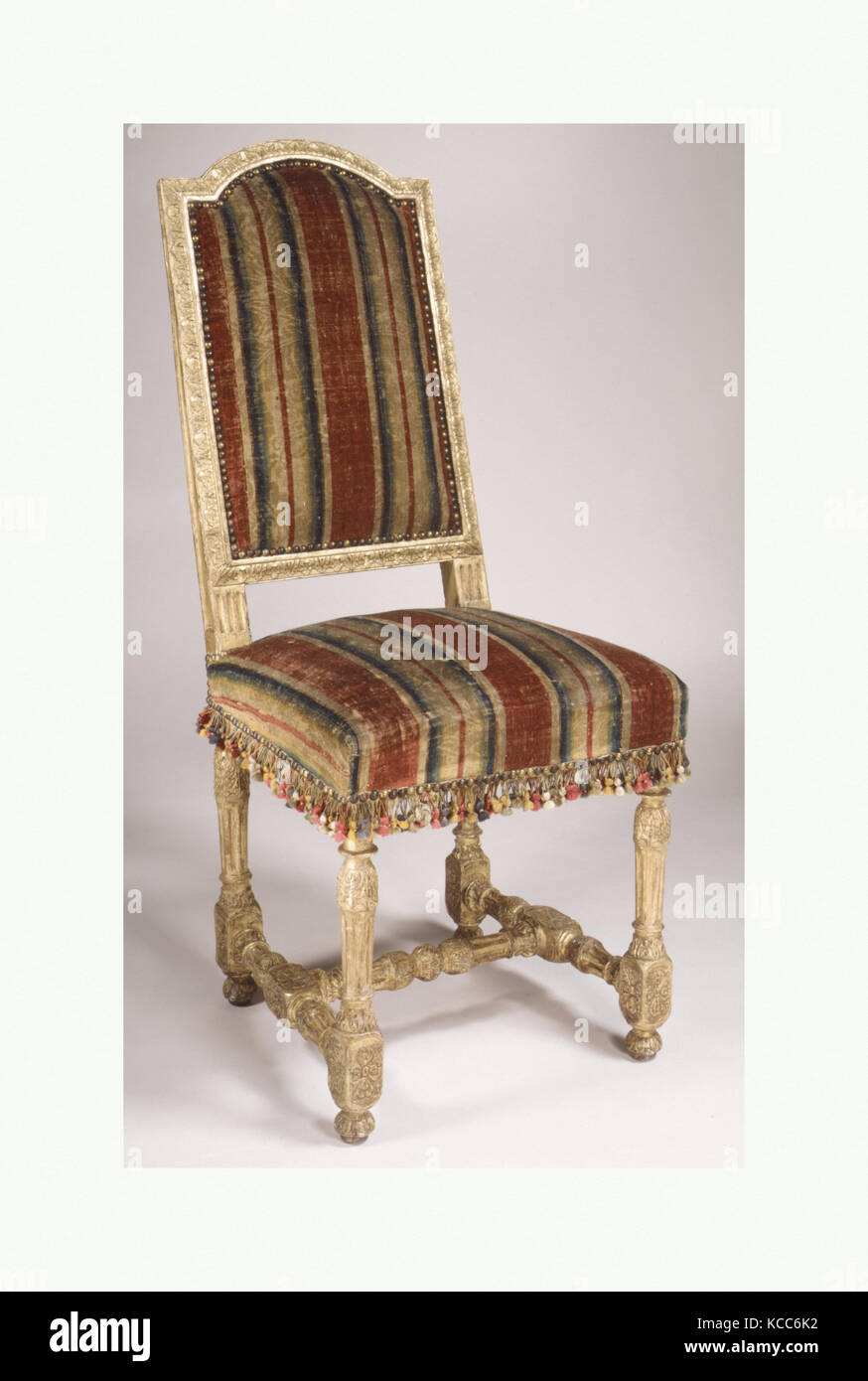 Side chair (one of a pair), ca. 1690, French, Carved and gilded ...