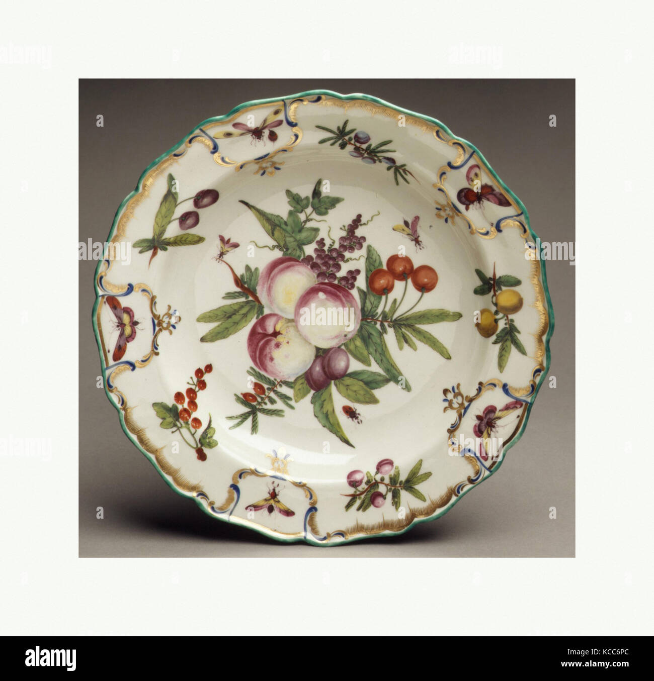 Plate (one of a pair), ca. 1780, British, Worcester, Soft-paste ...