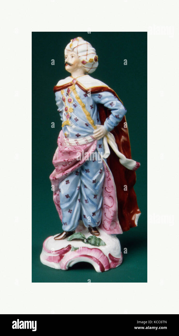 Sultan, ca. 1770, German, Fulda, Hard-paste porcelain, Height: 5 7/8 in ...
