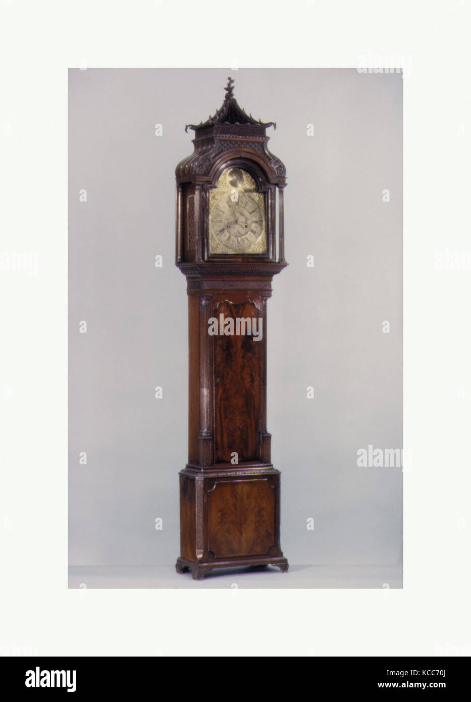 Longcase clock, ca. 1755–60, British, Mahogany, 9 ft. 6 in. × 21 1/4 in ...