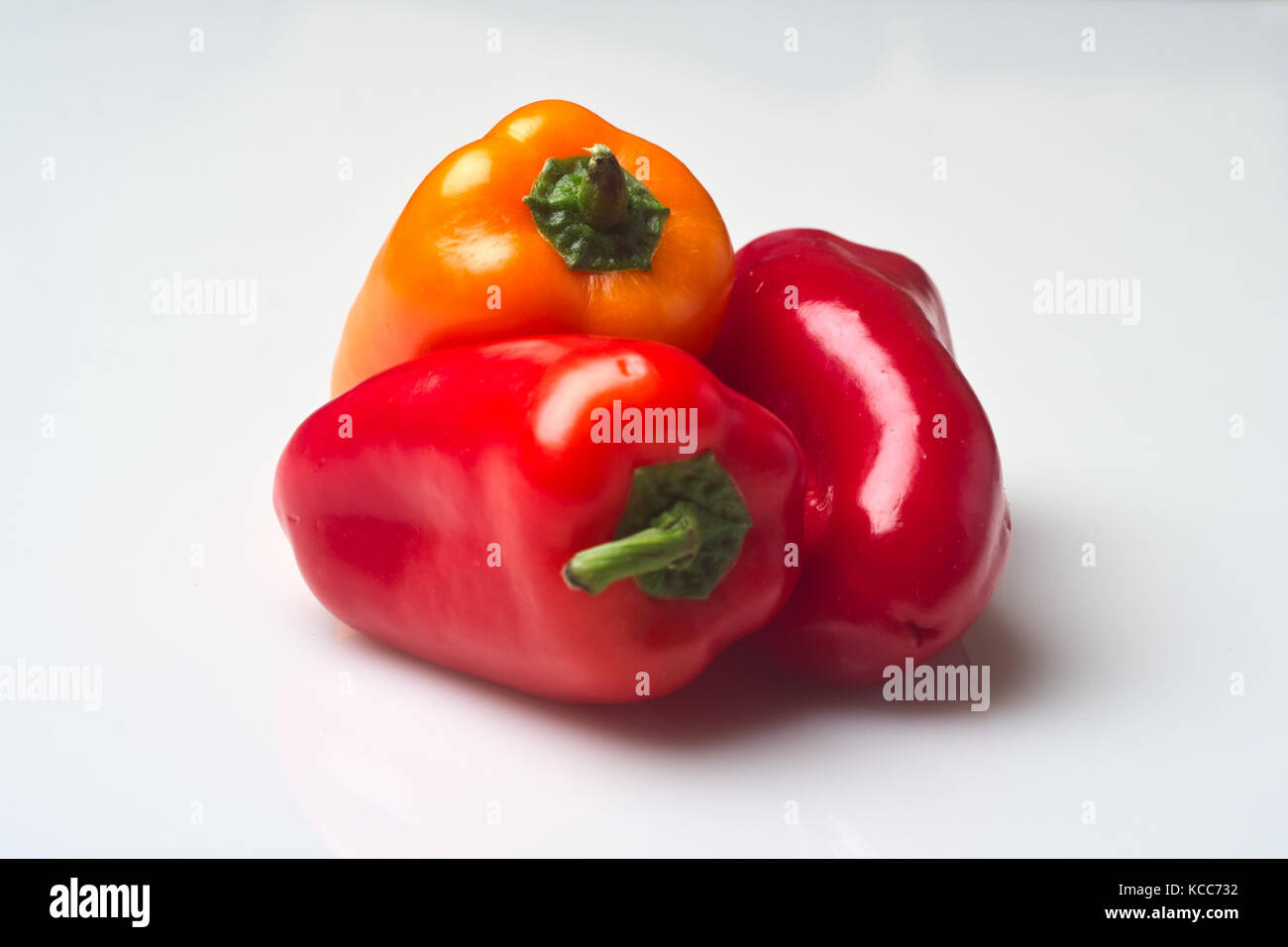 A trio of small mini peppers Stock Photo - Alamy