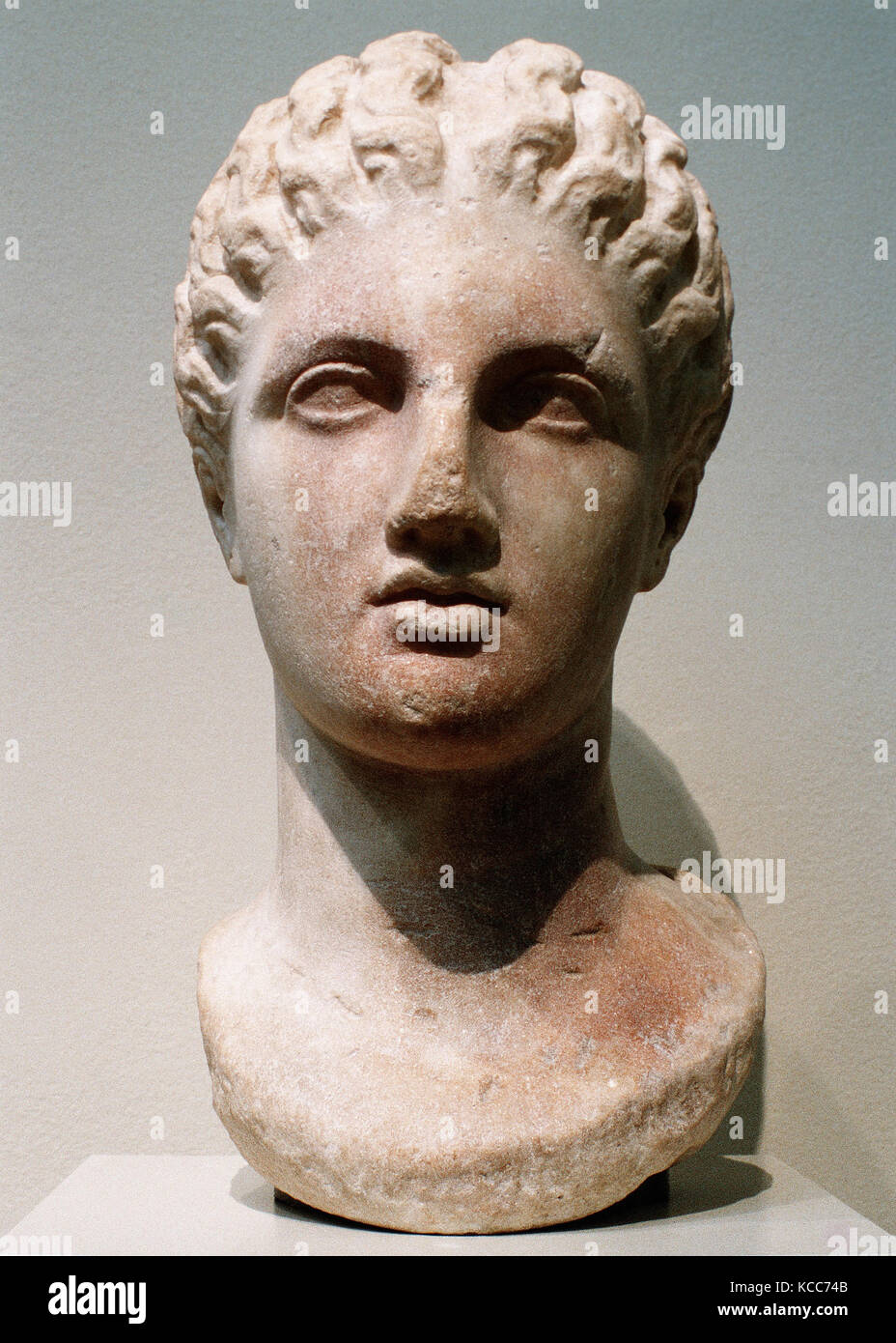 Marble head of a goddess, Late Classical, 4th century B.C., Greek ...