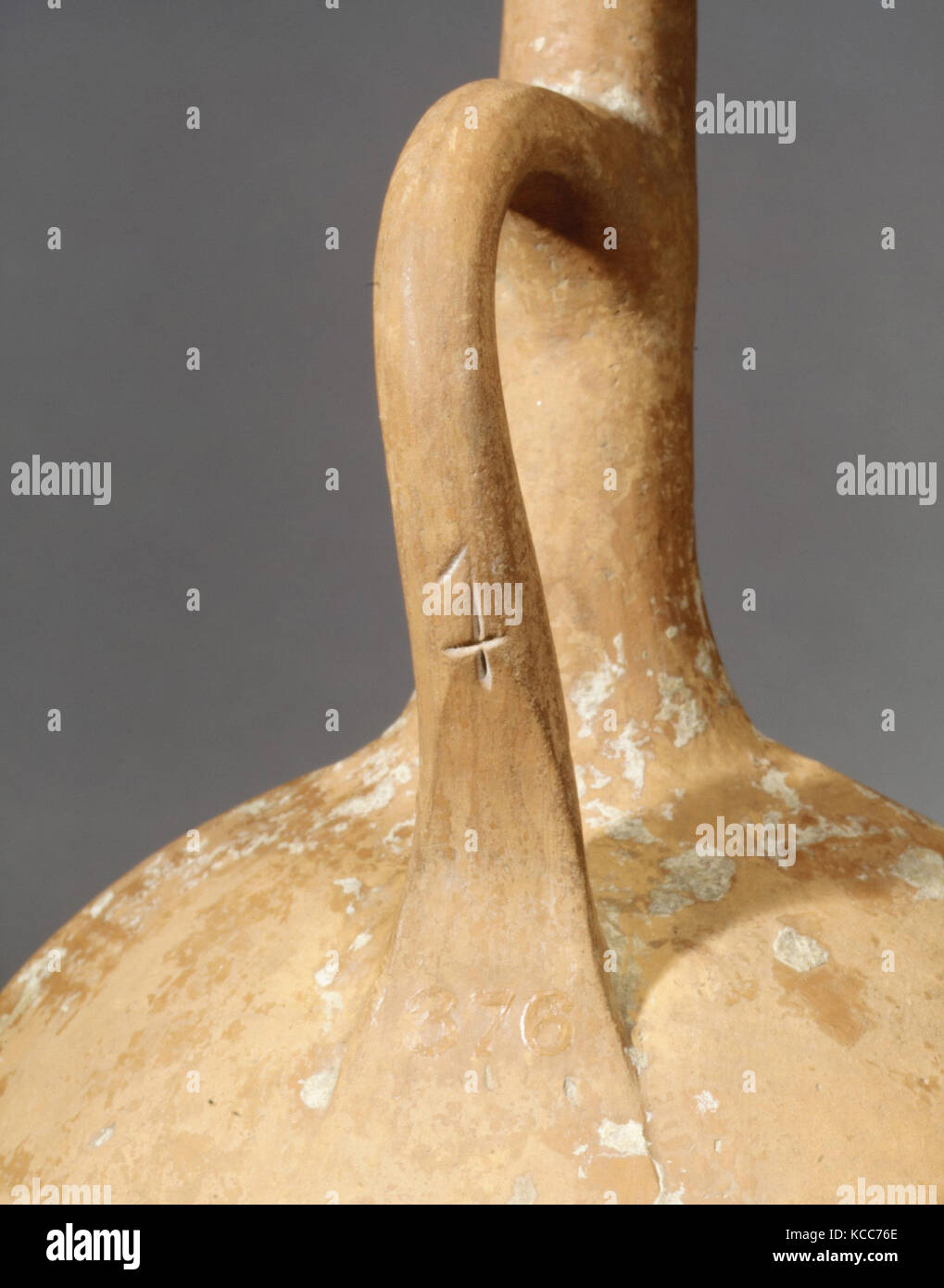 Terracotta lentoid flask, Late Cypriot, ca. 1600–1050 B.C., Cypriot ...