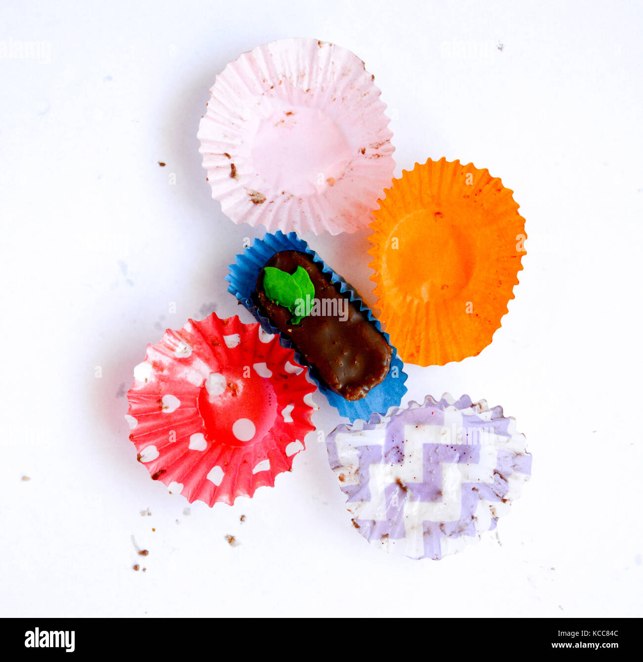 homemade chocolate sweets on white background, image Stock Photo - Alamy