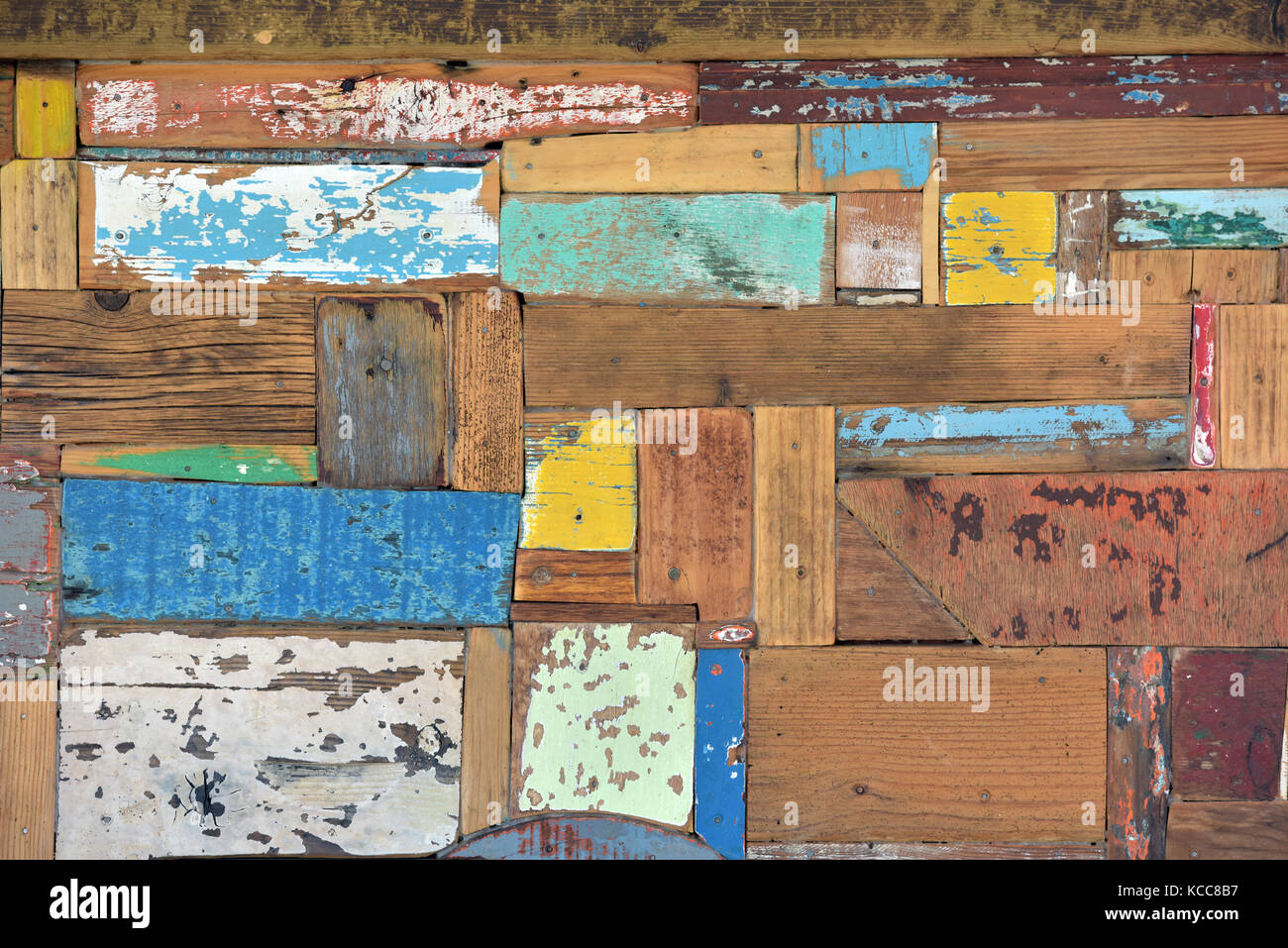 Multi coloured wooden panels hi-res stock photography and images - Alamy