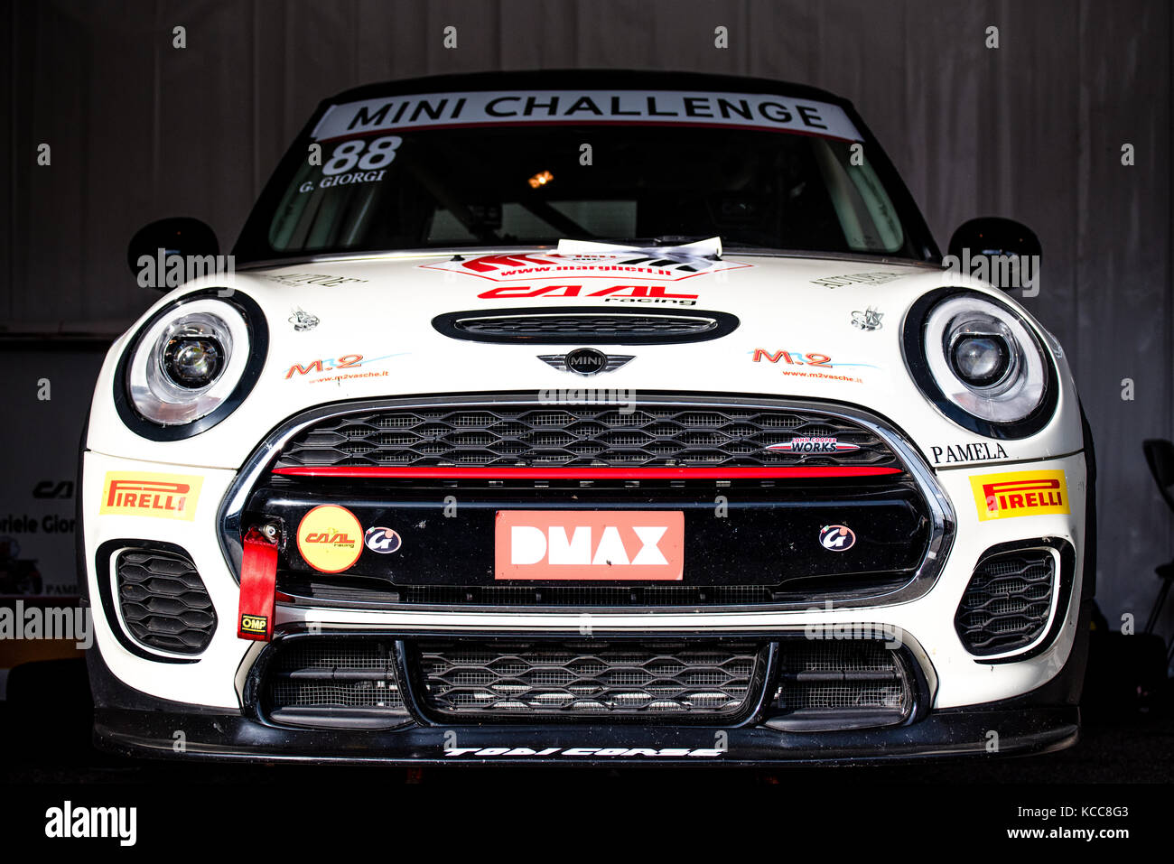 Vallelunga, Italy september 24 2017. Mini cooper racing car clean shiny ...