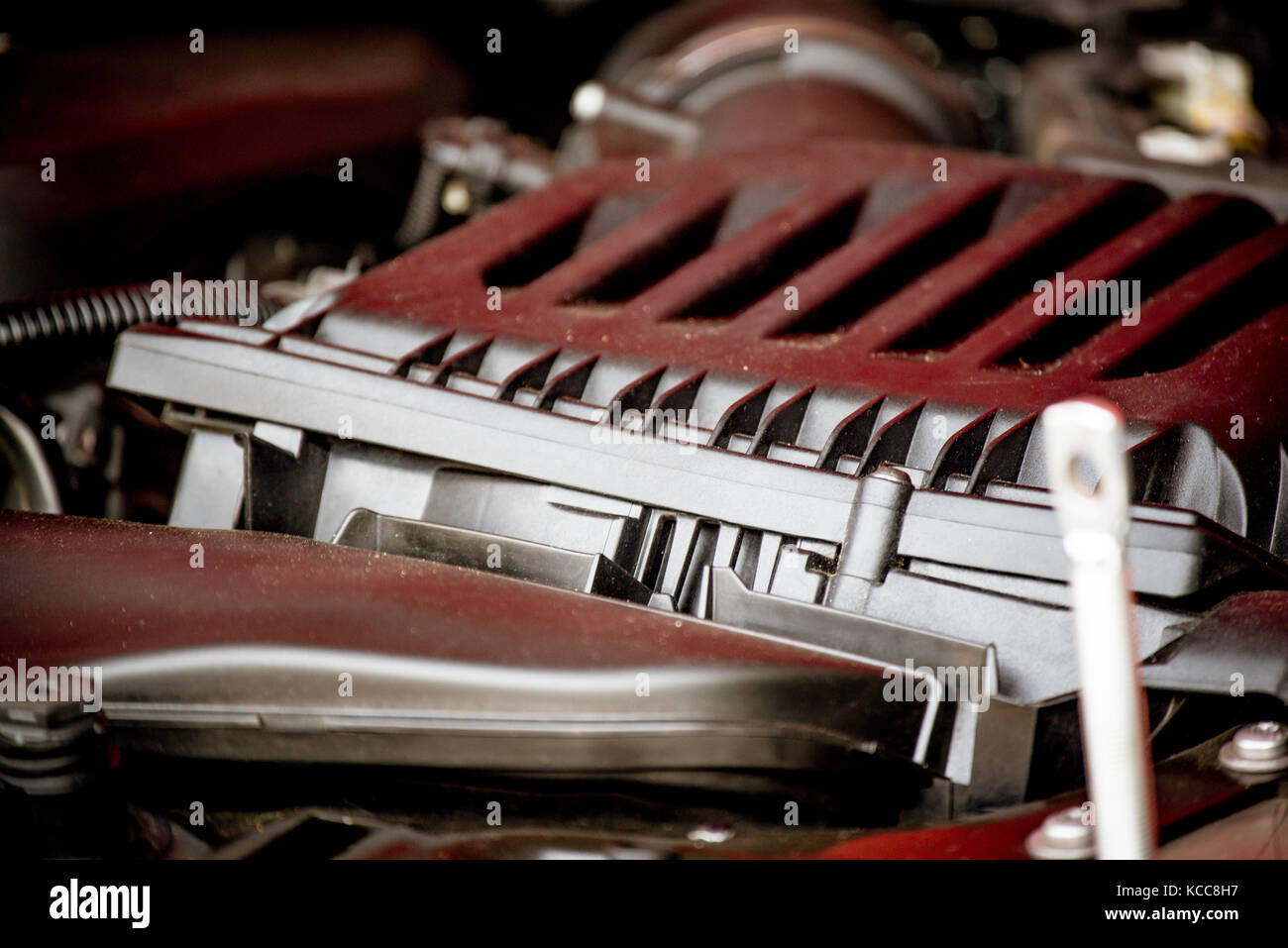 Car clean shiny engine closeup Stock Photo - Alamy