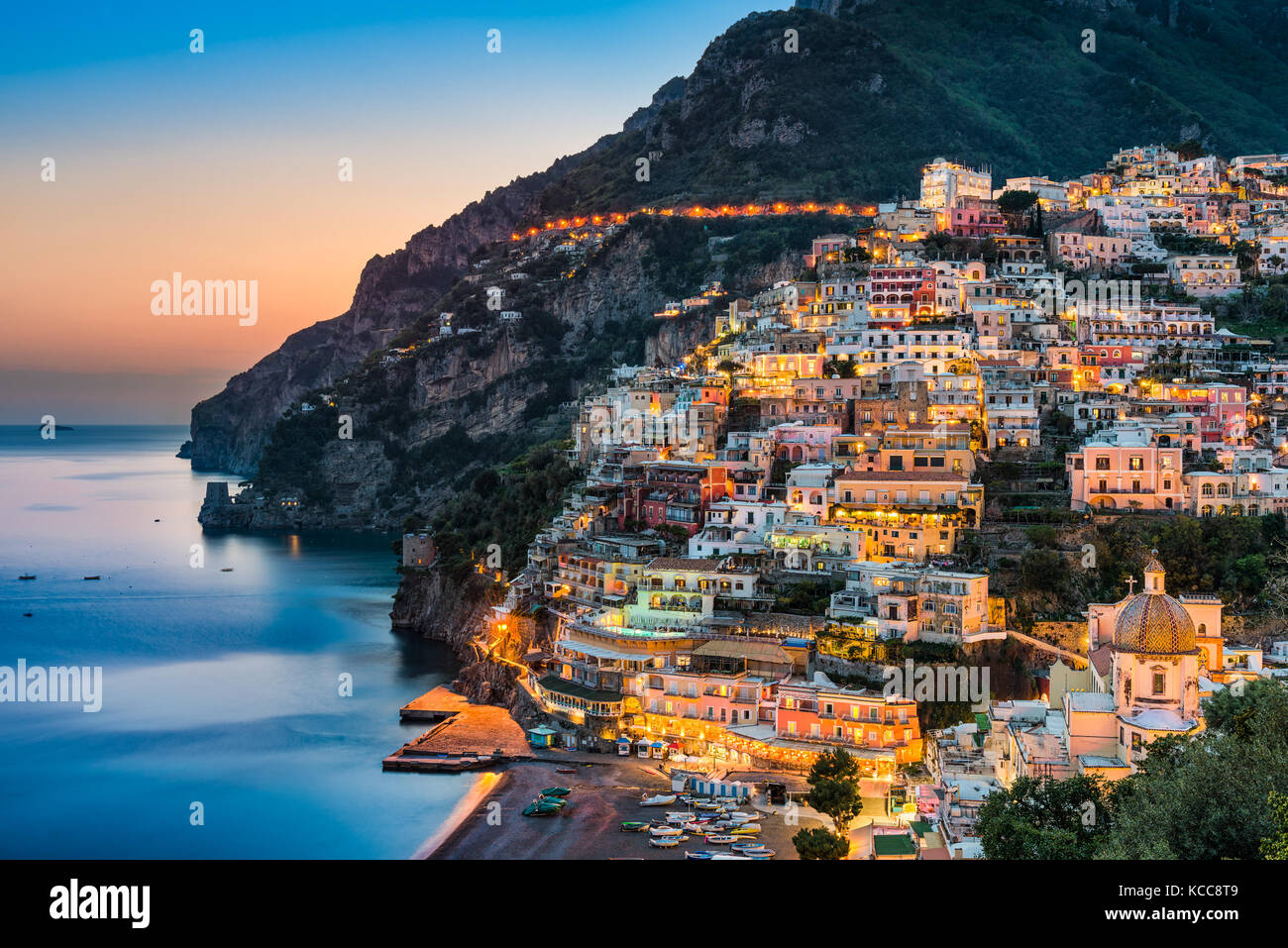 Positano sunset amalfi coast italy hi-res stock photography and images ...